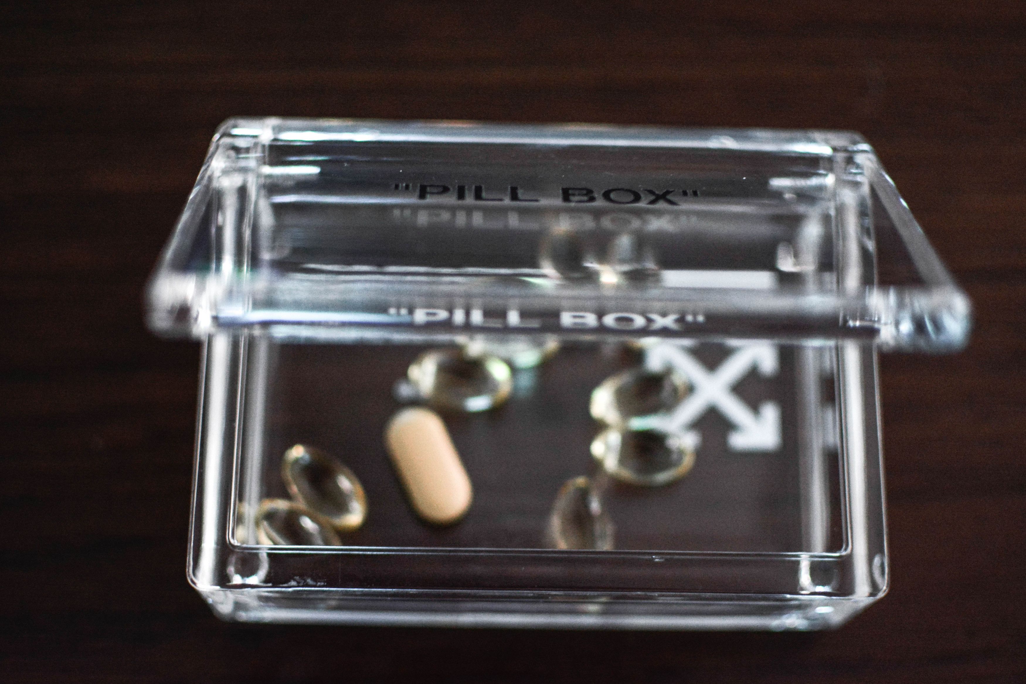 Custom OFF-WHITE "PILL BOX" | Grailed
