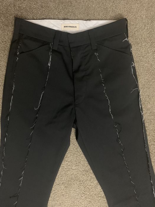 Bare Knuckles Bare Knuckles Raw Edge Flared Trousers | Grailed