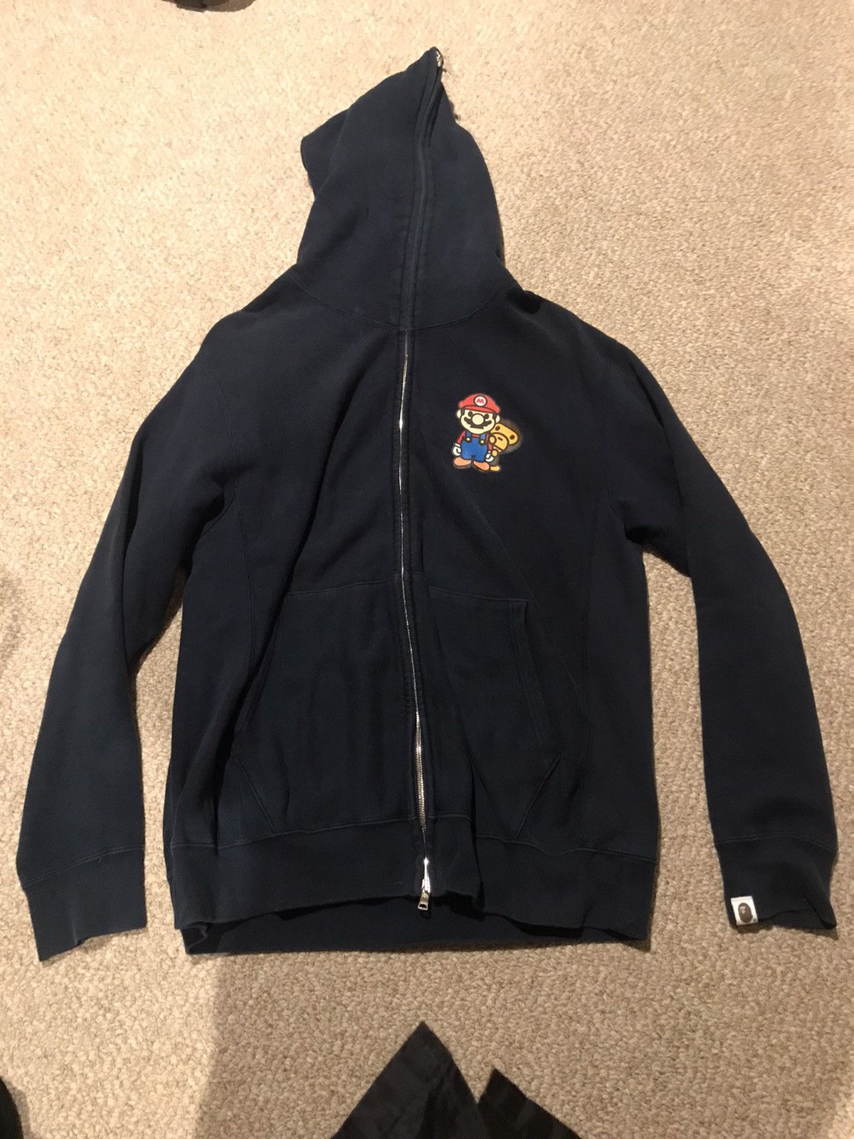 Bape Mario Milo bape zip up hoodie | Grailed