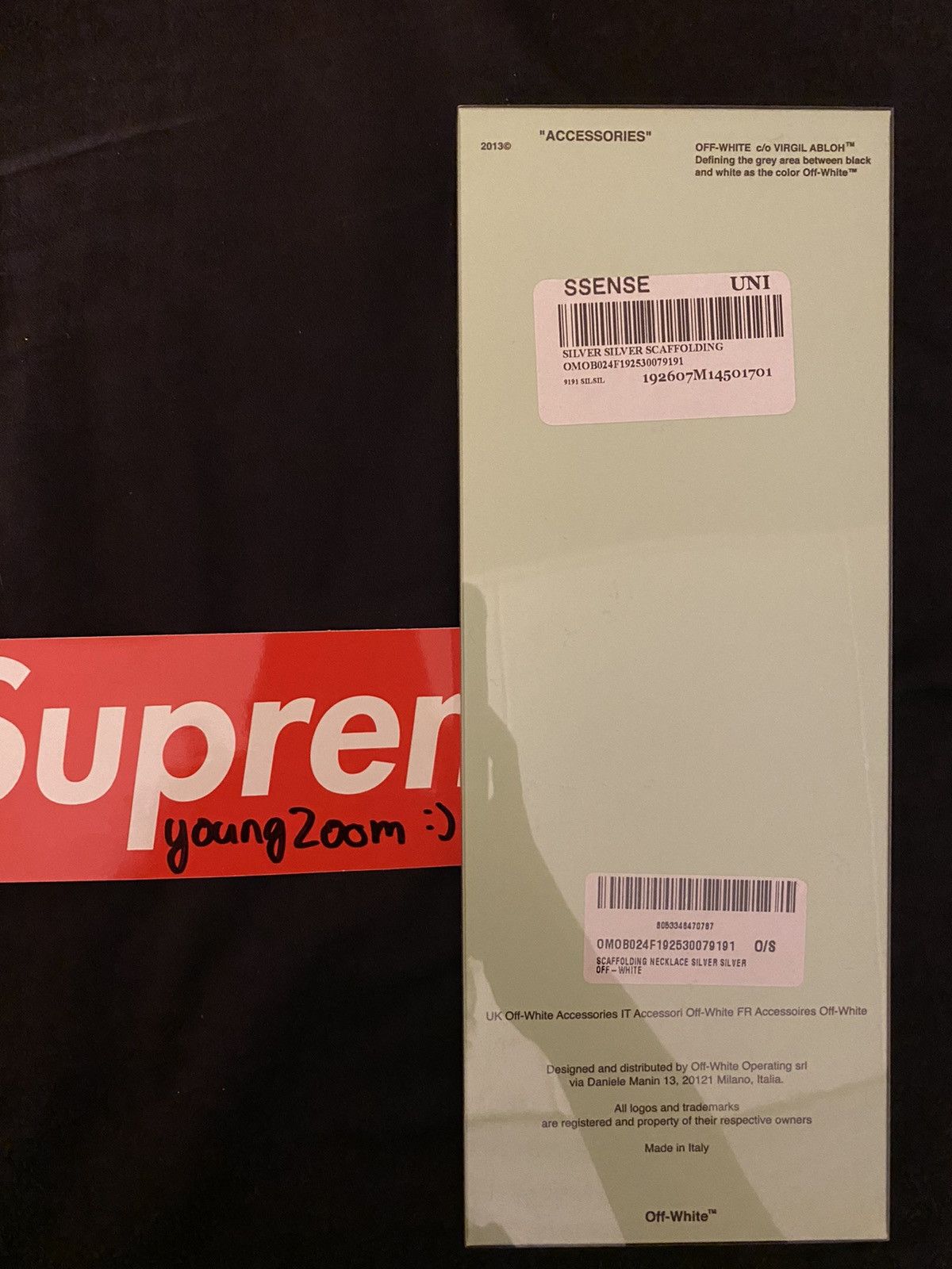 Off-White Off-White Exclusive Gold Logo Dog Tag Necklace | Grailed