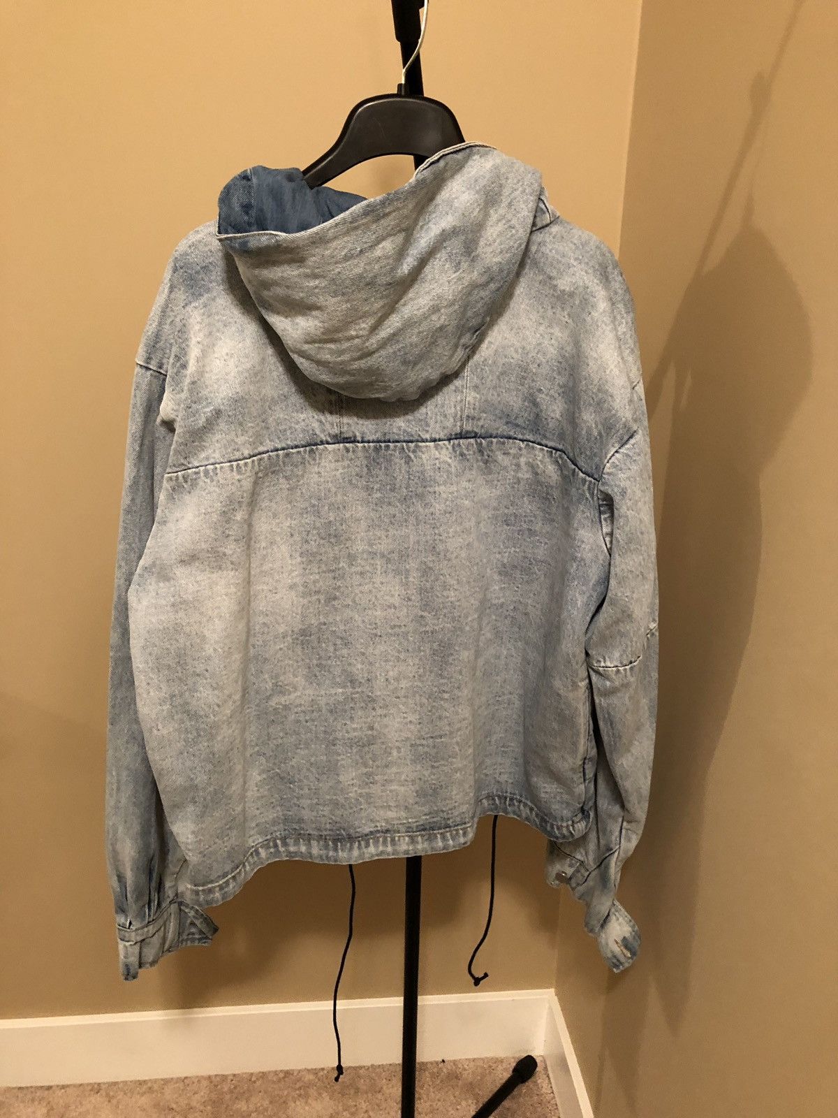 MNML Mnml Hooded Denim Jacket Blue | Grailed