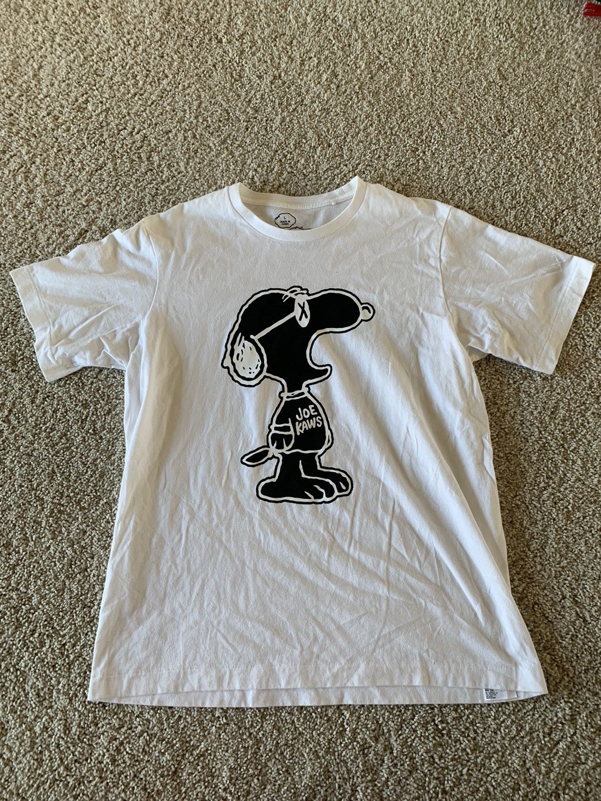 Kaws × Uniqlo Uniqlo Kaws Peanuts Snoopy Outline Joe Kaws Yawn T Shirt ...