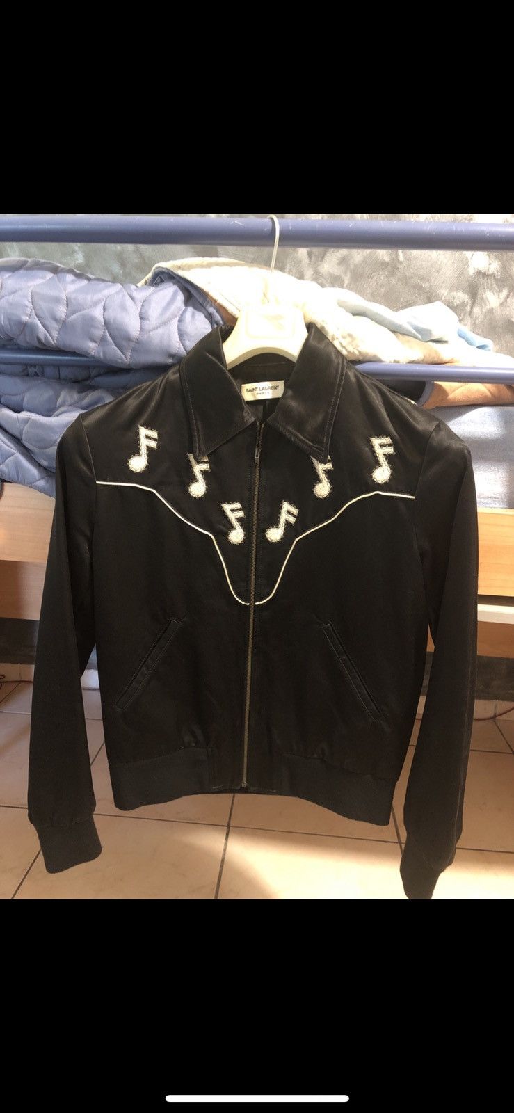 Saint Laurent Paris Saint Laurent Satin Music Note Jacket EU 44 | Grailed