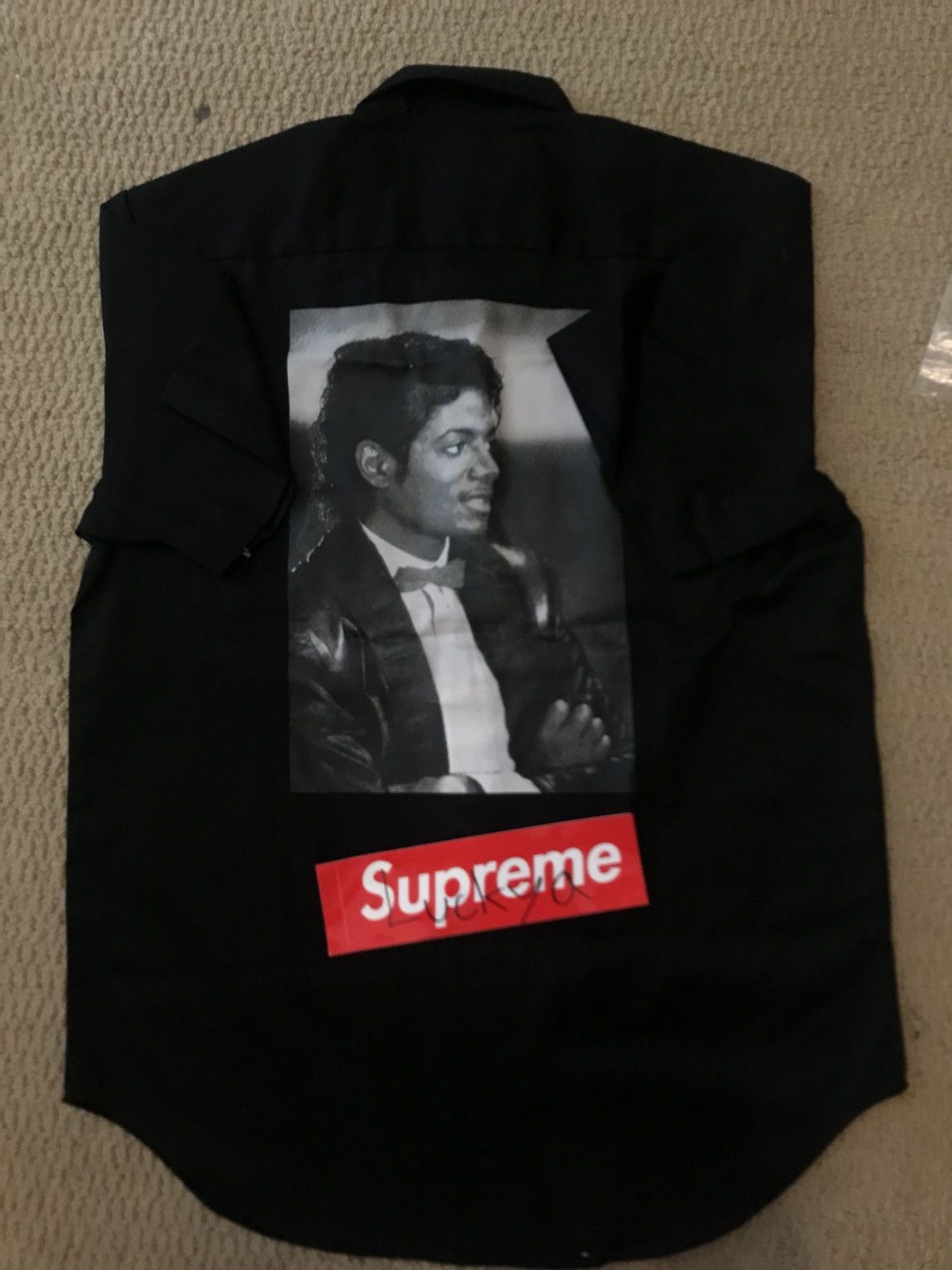 Michael Jackson × Supreme SUPREME X MICHAEL JACKSON WORK SHIRT BLACK ...