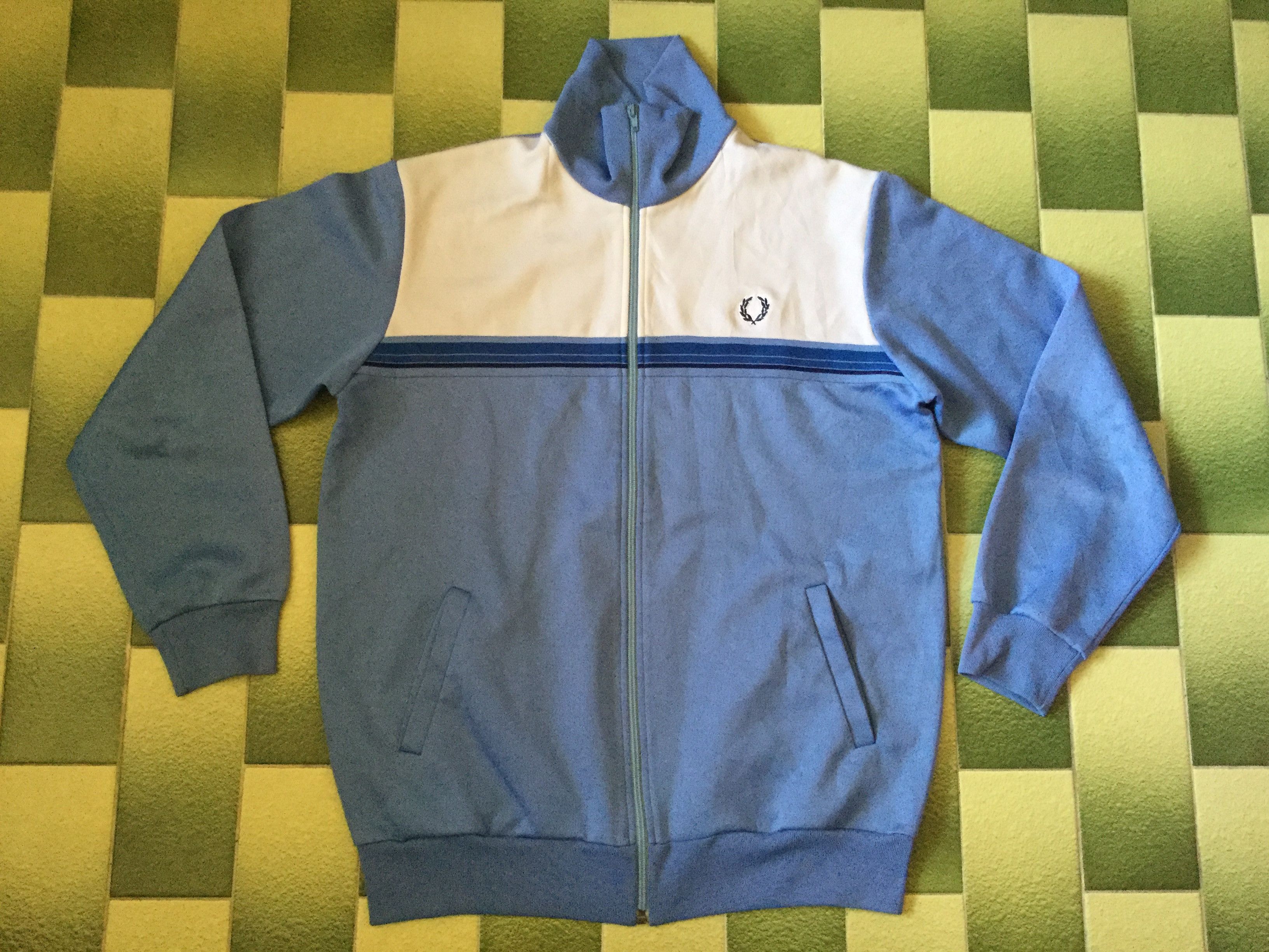 Fred Perry × Vintage Vtg Fred Perry Track Jacket Tracktop Light Sky ...
