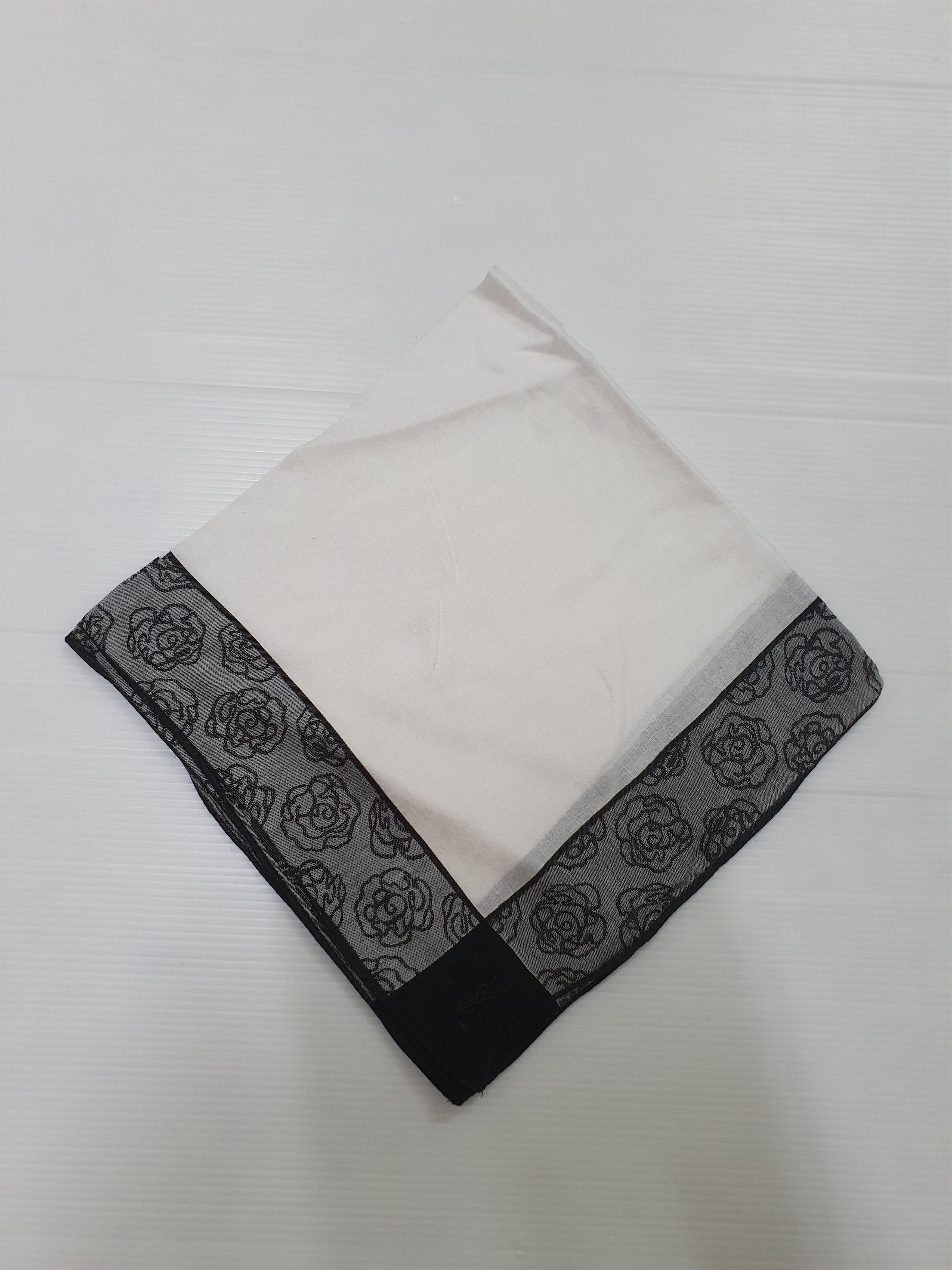 Luxury × Yves Saint Laurent 100% Authentic YSL Bandana Handkerchief ...