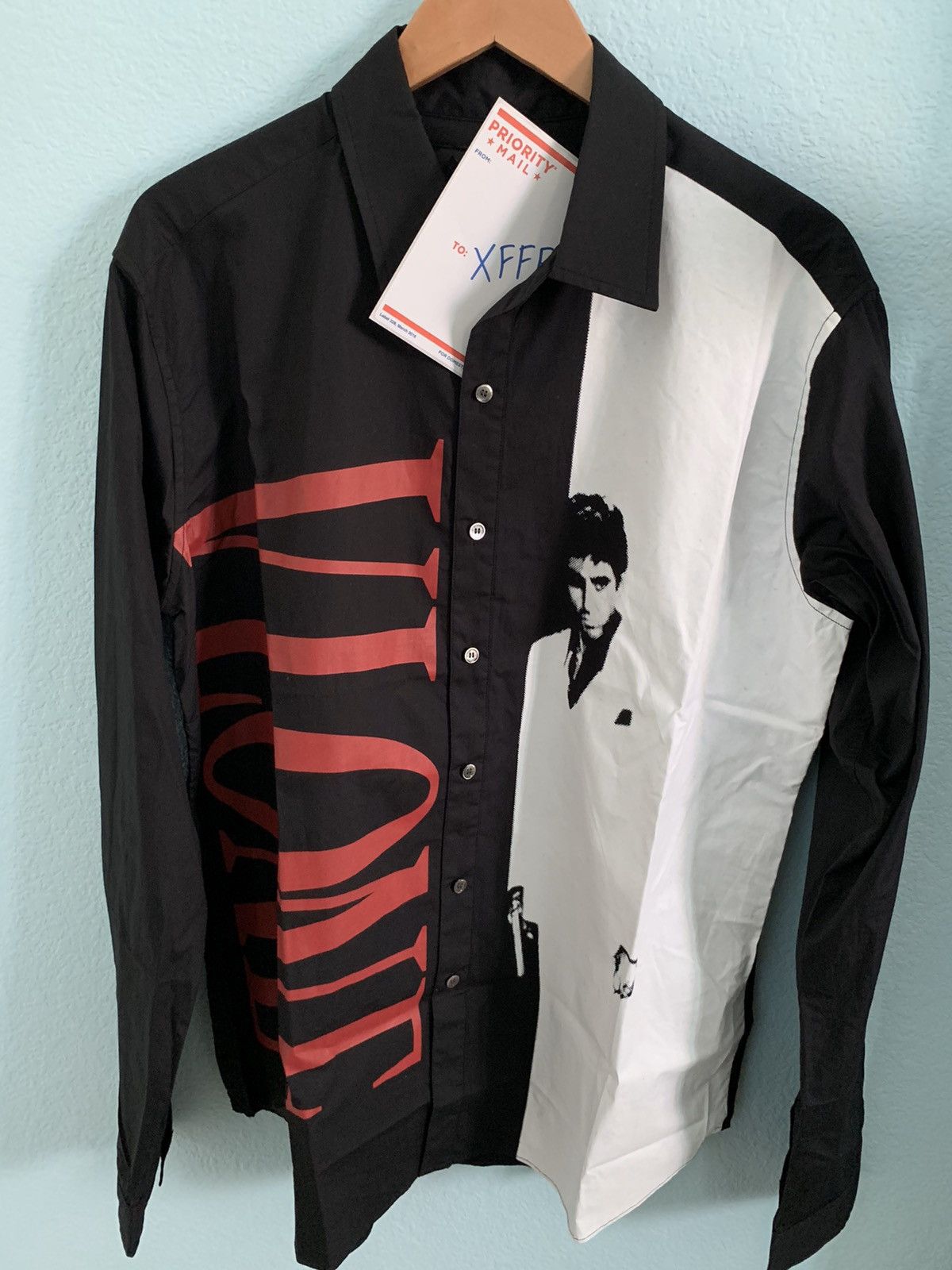 Vlone *NEW RARE* VLONE Scarface button up Longsleeve XL | Grailed