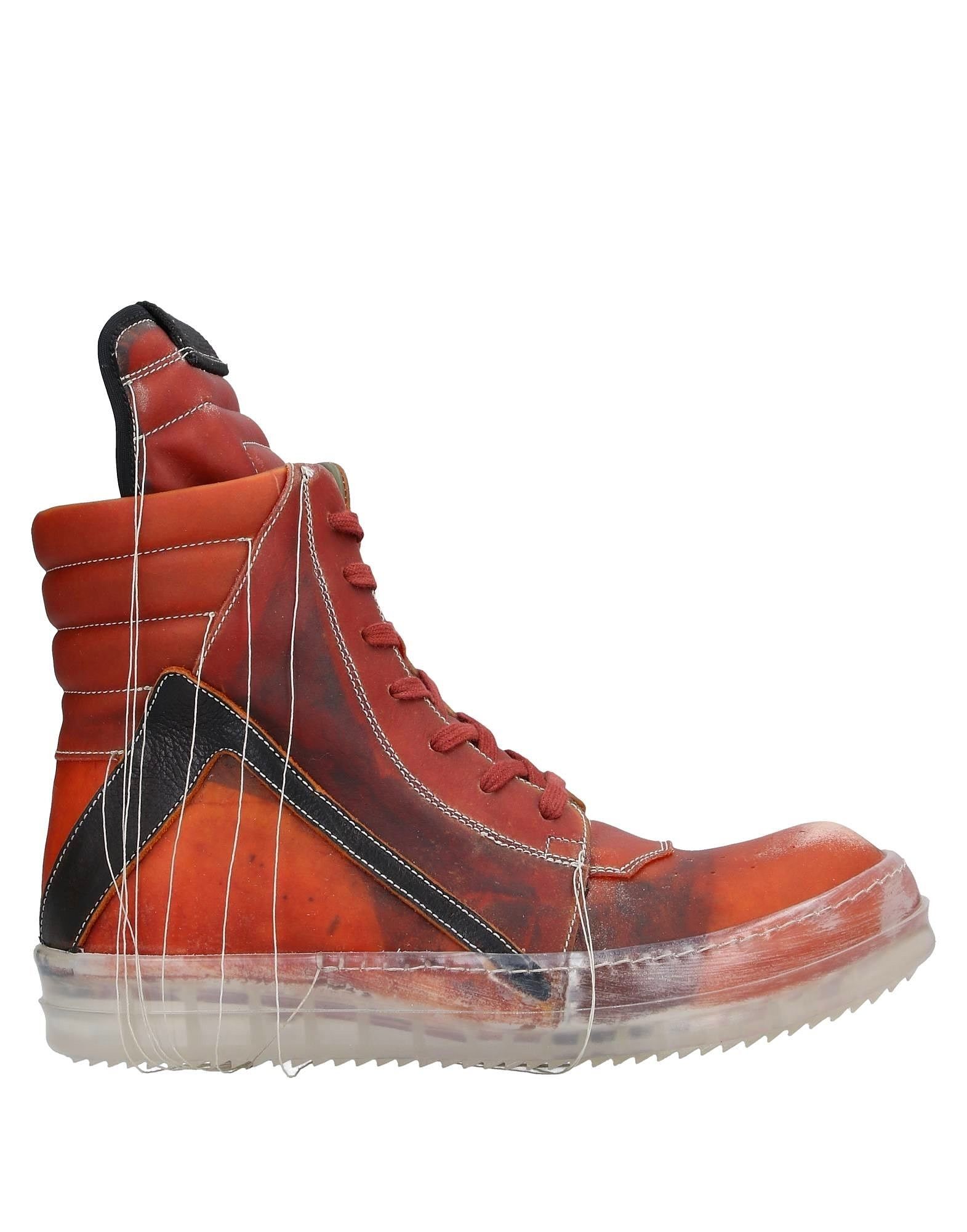 Rick Owens new 39 SS19 BABEL CLEAR SOLE RED GEOBASKET | Grailed