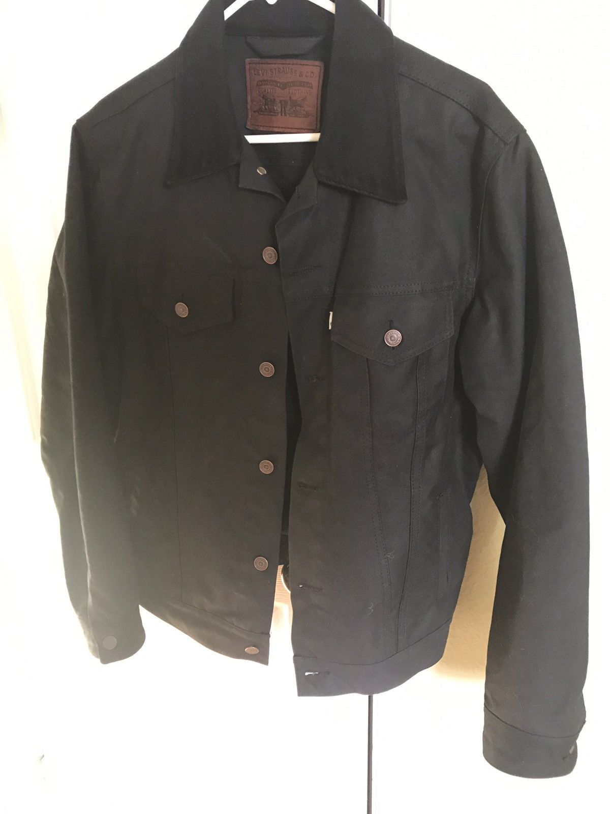 Filson × Levi's Levi’s x Filson waxed denim trucker jacket | Grailed