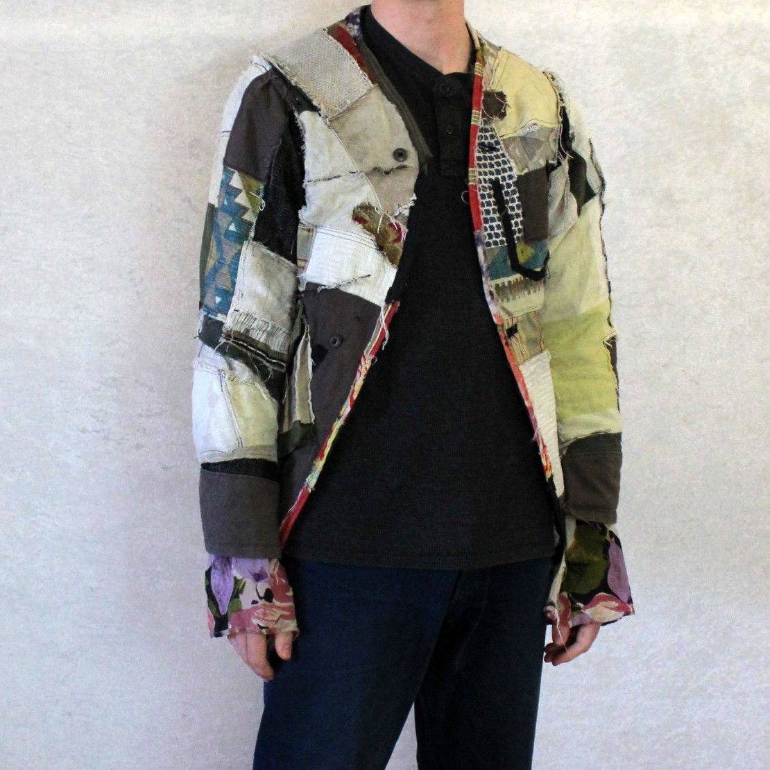 Custom Patchwork Fleece Coat (Kapital, Junya, CDG, Greg Lauren) | Grailed