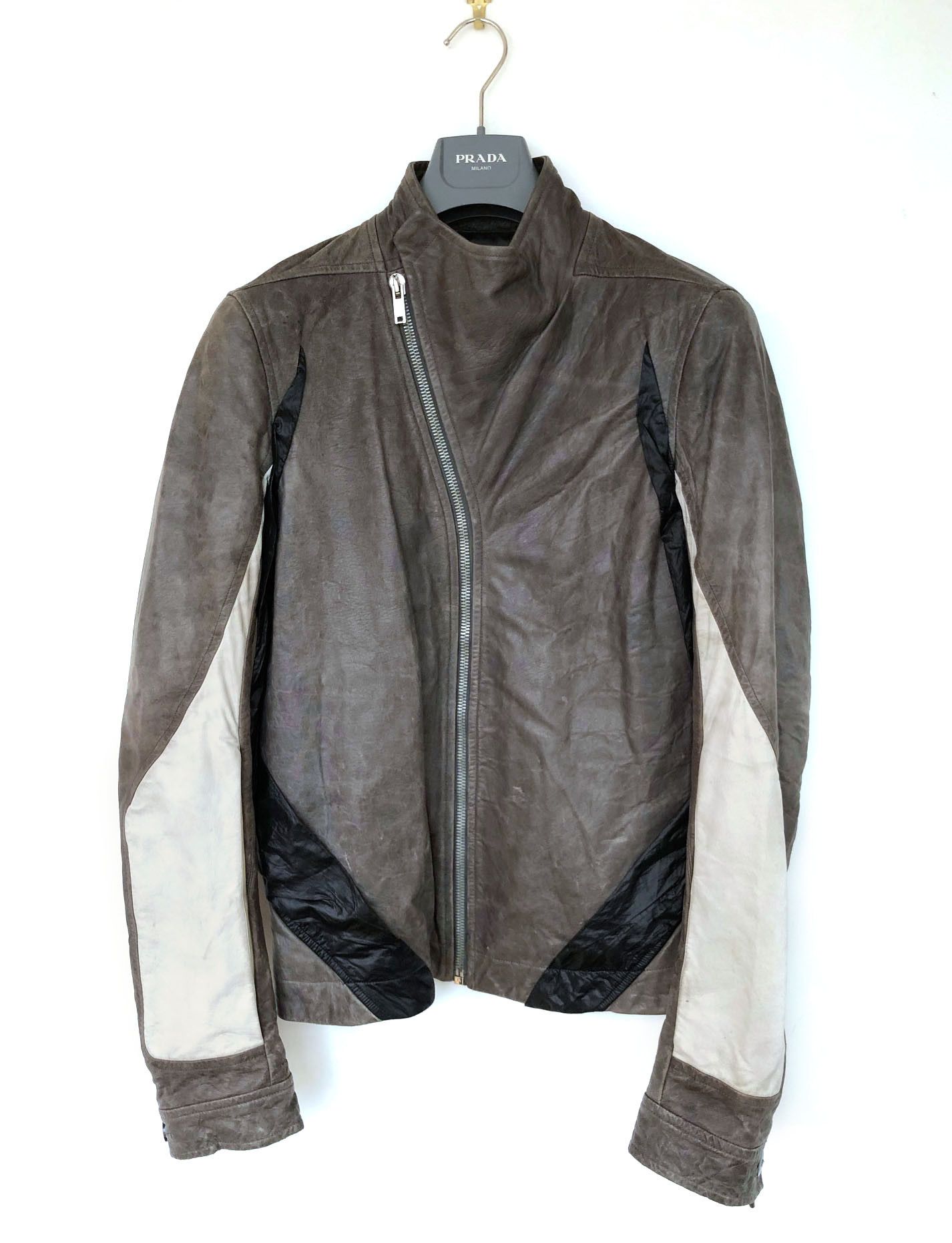 Rick Owens Rick Owens Asymmetrical Leather Jacket Grailed 5293