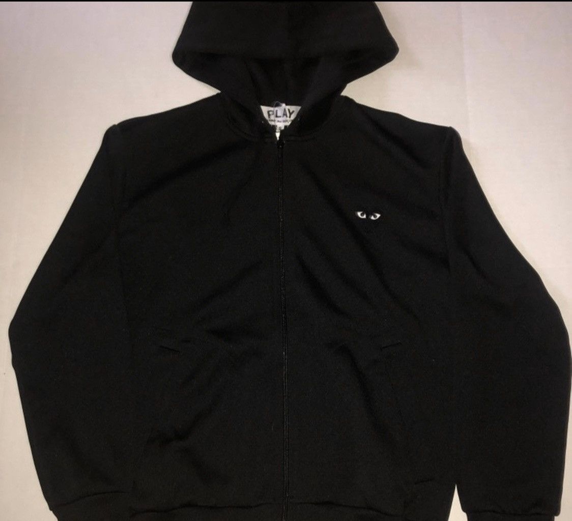 Comme des Garcons Black CDG zip up jacket with hood | Grailed