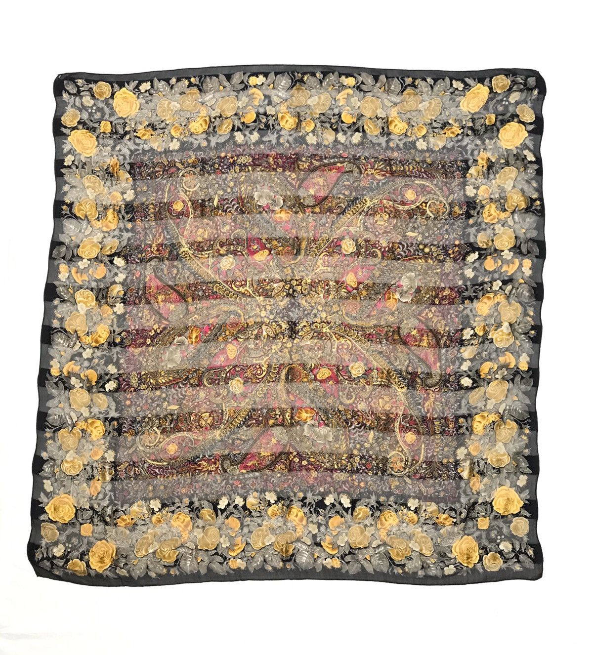 Dior CHRISTIAN DIOR SILK SCARF PAISLEY PATTERN 48”x49” | Grailed