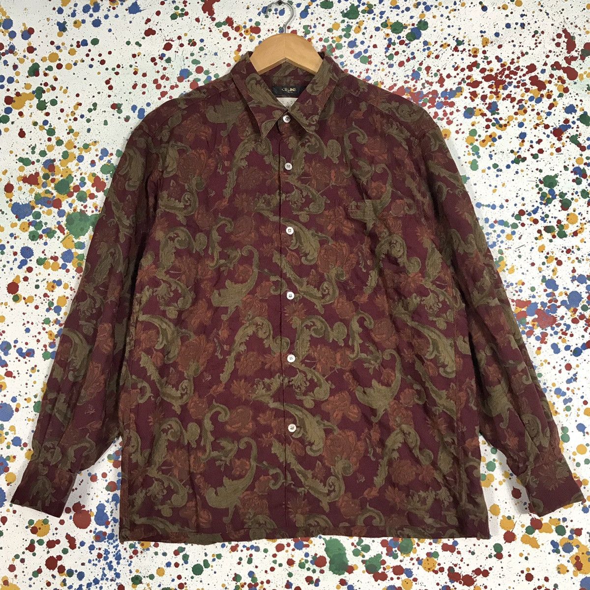 Vintage 🔥LAST DROP🔥 RARE! Vintage CELINE Paris Button Ups Art Luxury ...