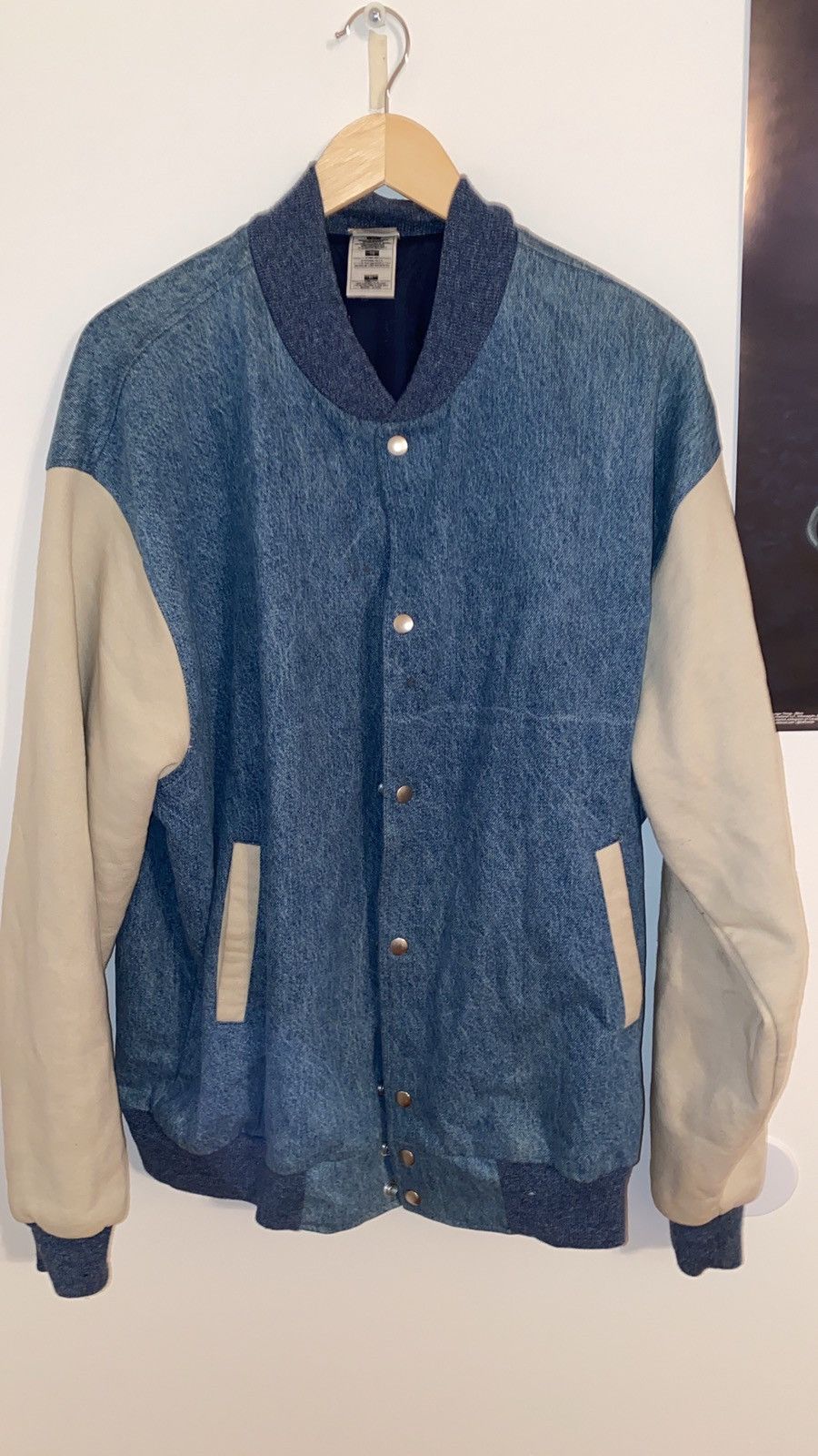 Vintage Denim Varsity Jacket TYLER THE CREATOR CHERRY BOMB ERA | Grailed