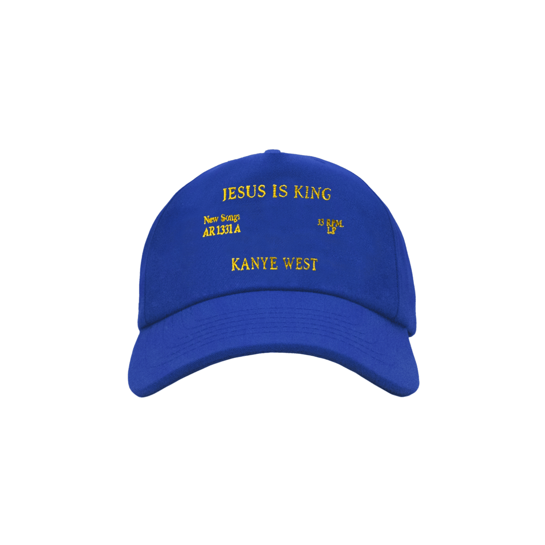 Kanye West Kanye West Jesus is King JIK Vinyl Hat Royal Blue | Grailed