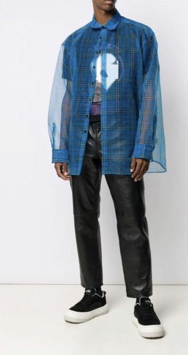 Raf Simons Raf Simons Transparent Multi Layer Tee Shirt Button Up | Grailed