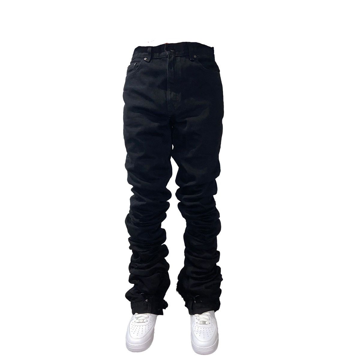 Custom Black stacked jeans *AVAILABLE IN ANY SIZE* | Grailed