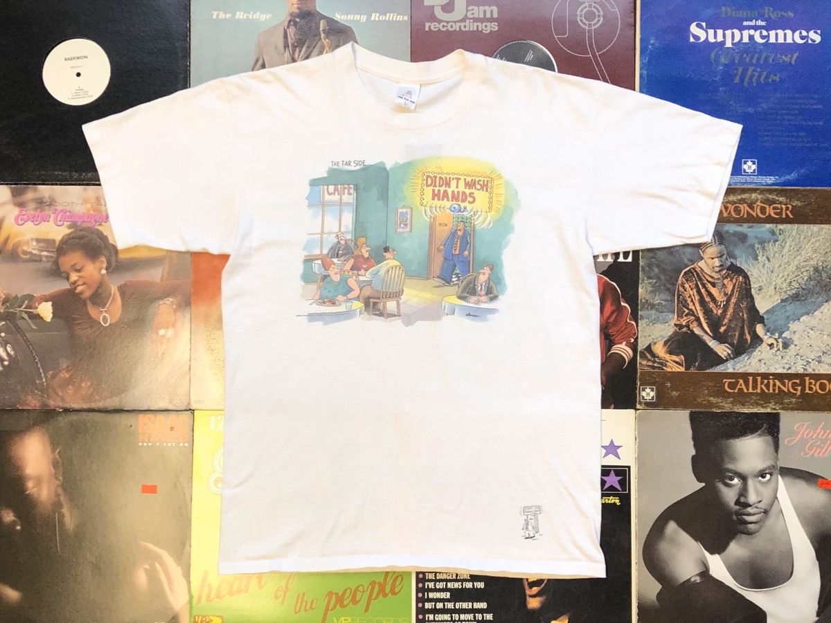 Vintage Vintage The Far Side “Didnt Wash Hands” graphic tee | Grailed
