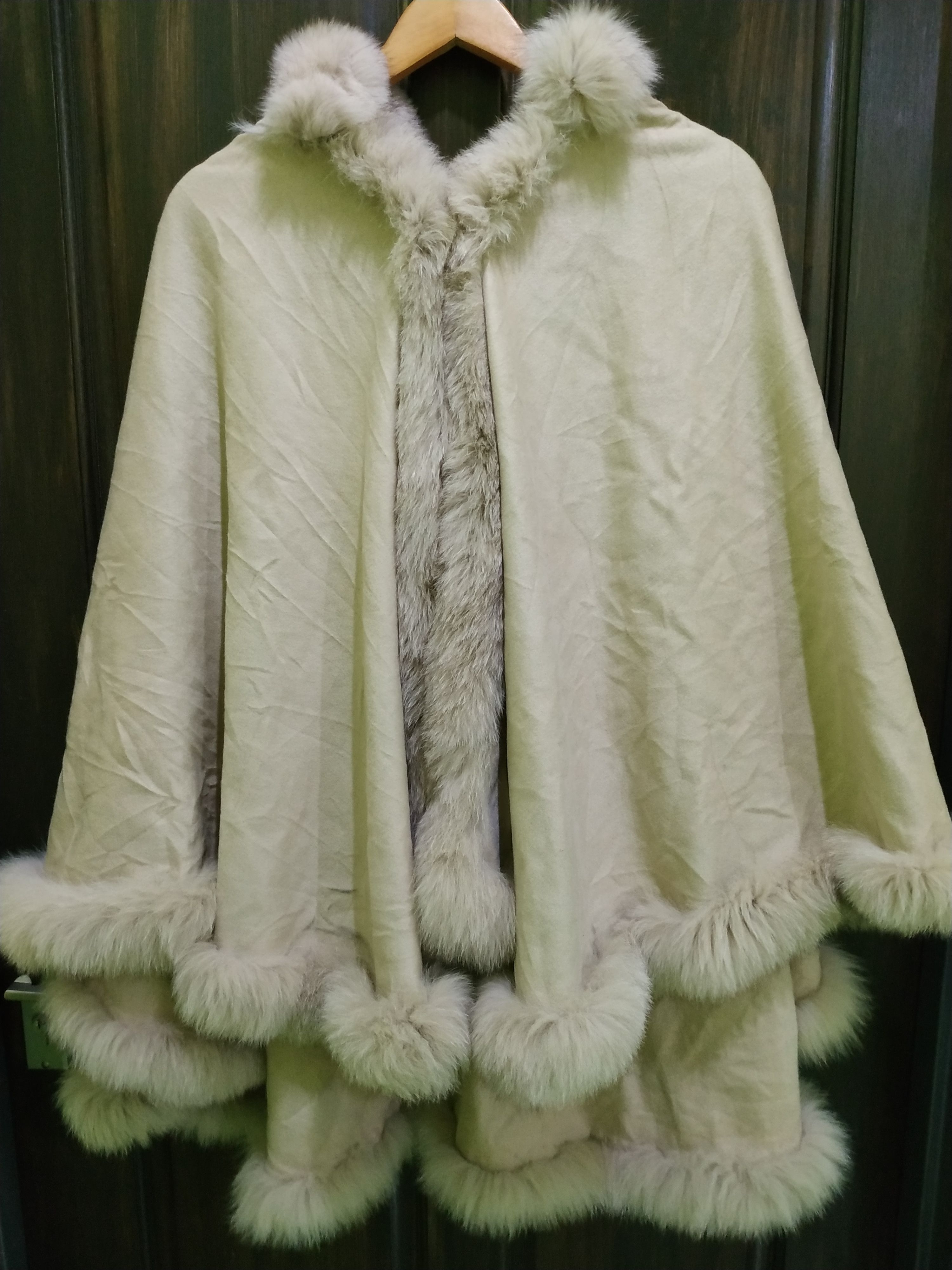 Balmain Balmain Cashmere & Fur Cape Made In Japan | Grailed