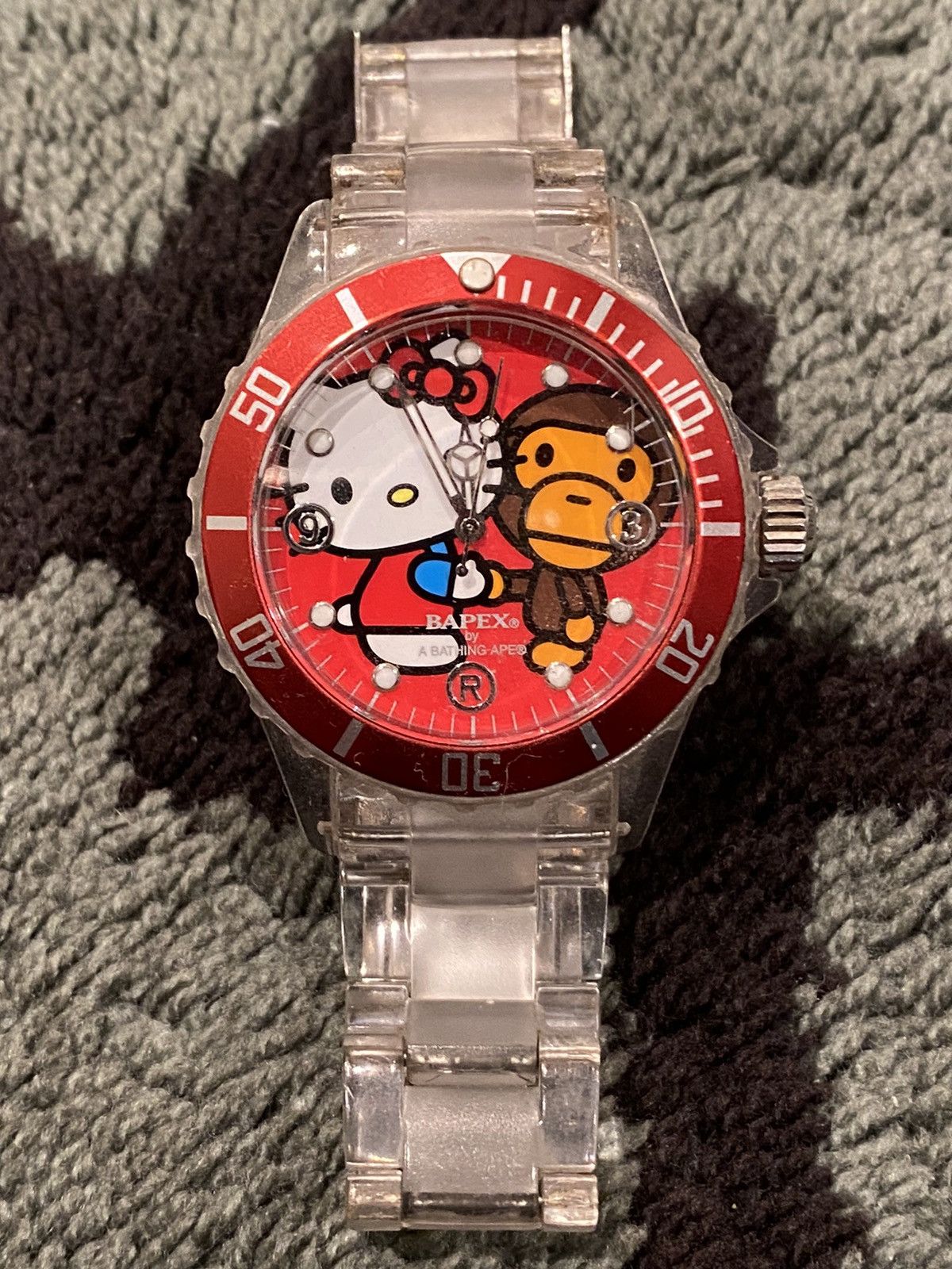 Bape clear baby milo x hello kitty bapex | Grailed