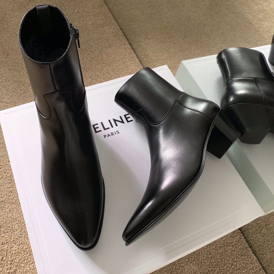 Celine Jacno 60 Boots in Black Without Buckle | Grailed