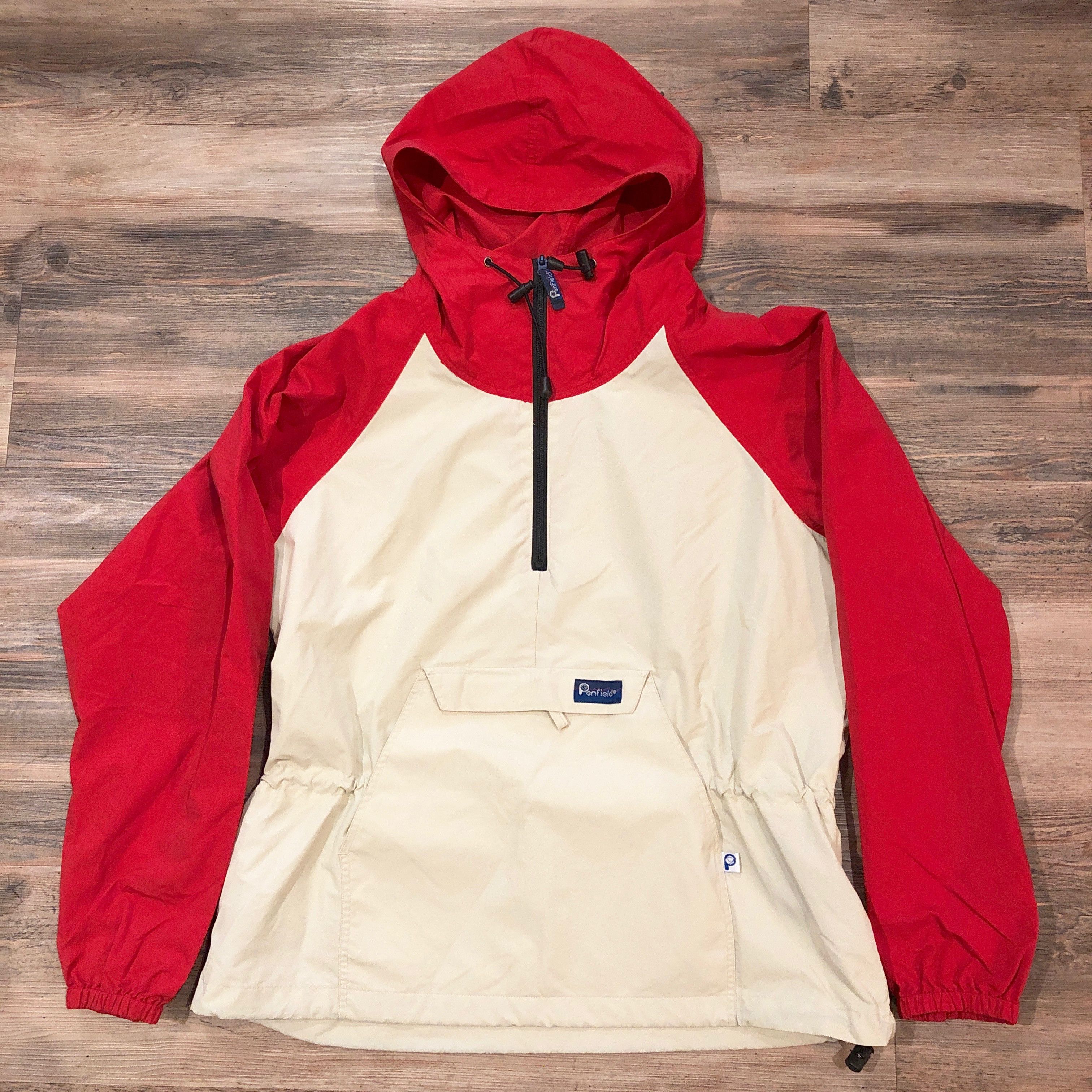 Penfield × Vintage RARE PENFIELD Red Cream Anorak Noel Gallagher Oasis ...