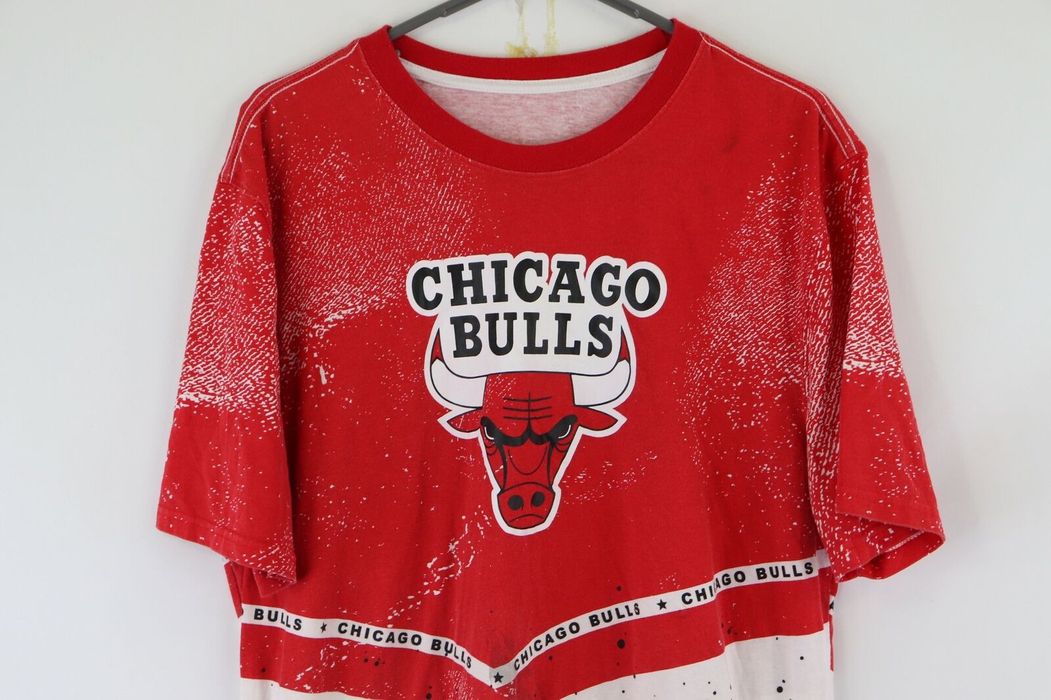 Vintage Vintage 90s Chicago Bulls Paint Splatter All Print Shirt | Grailed