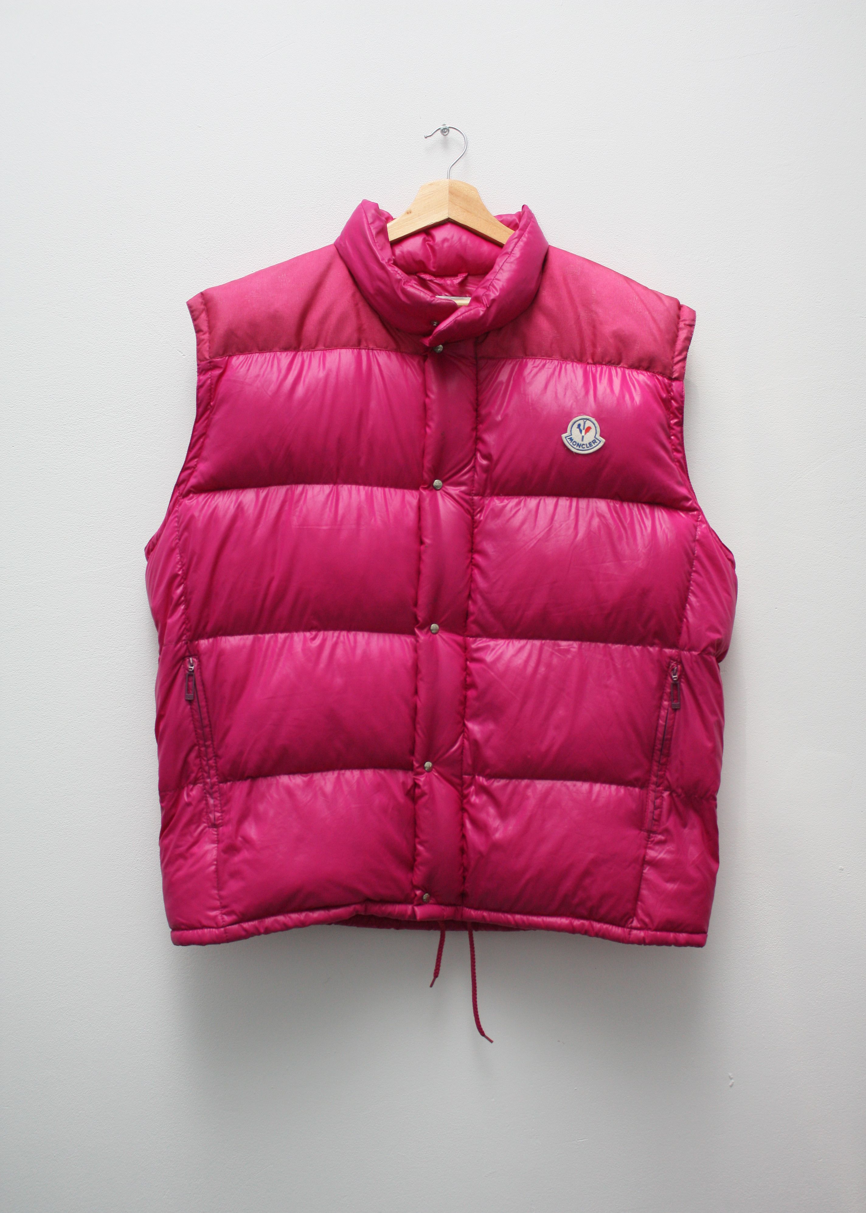 Moncler × Vintage Vintage Moncler Raspberry Puffer Goose Down Vest ...