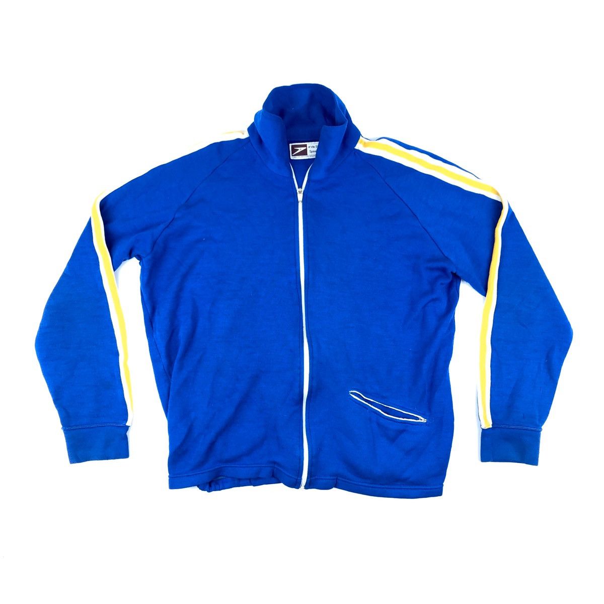 Speedo × Vintage 80s Speedo White Stag Blue Track Jacket Made in Japan ...
