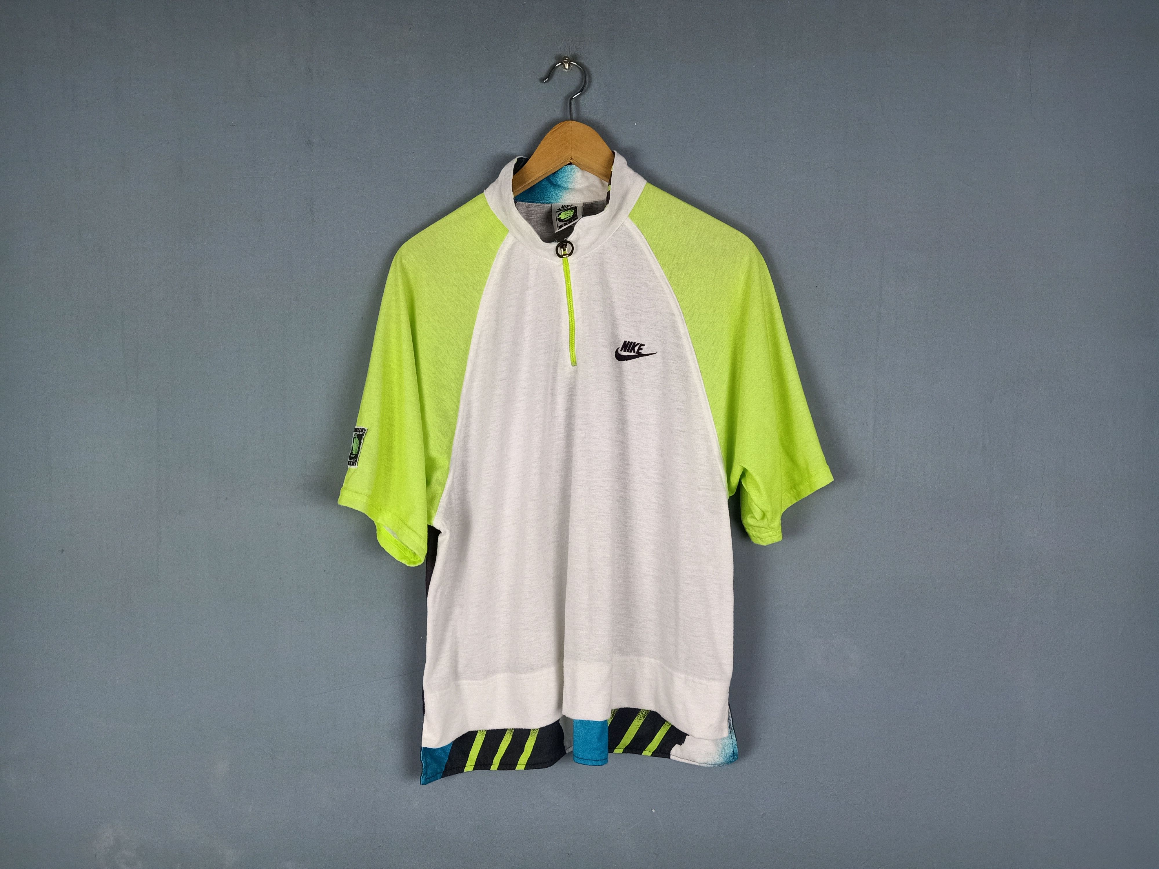 Nike × Vintage Vintage Nike Challenge Court Andre Agassi Polo Neon ...