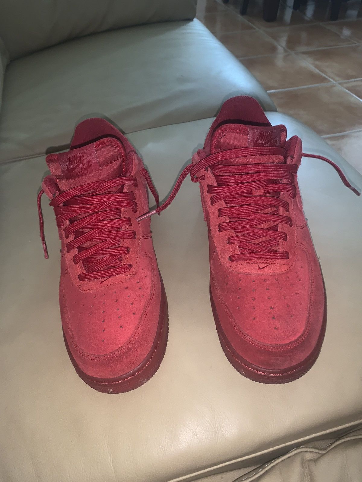 Nike Red Suede Air Force 1 | Grailed