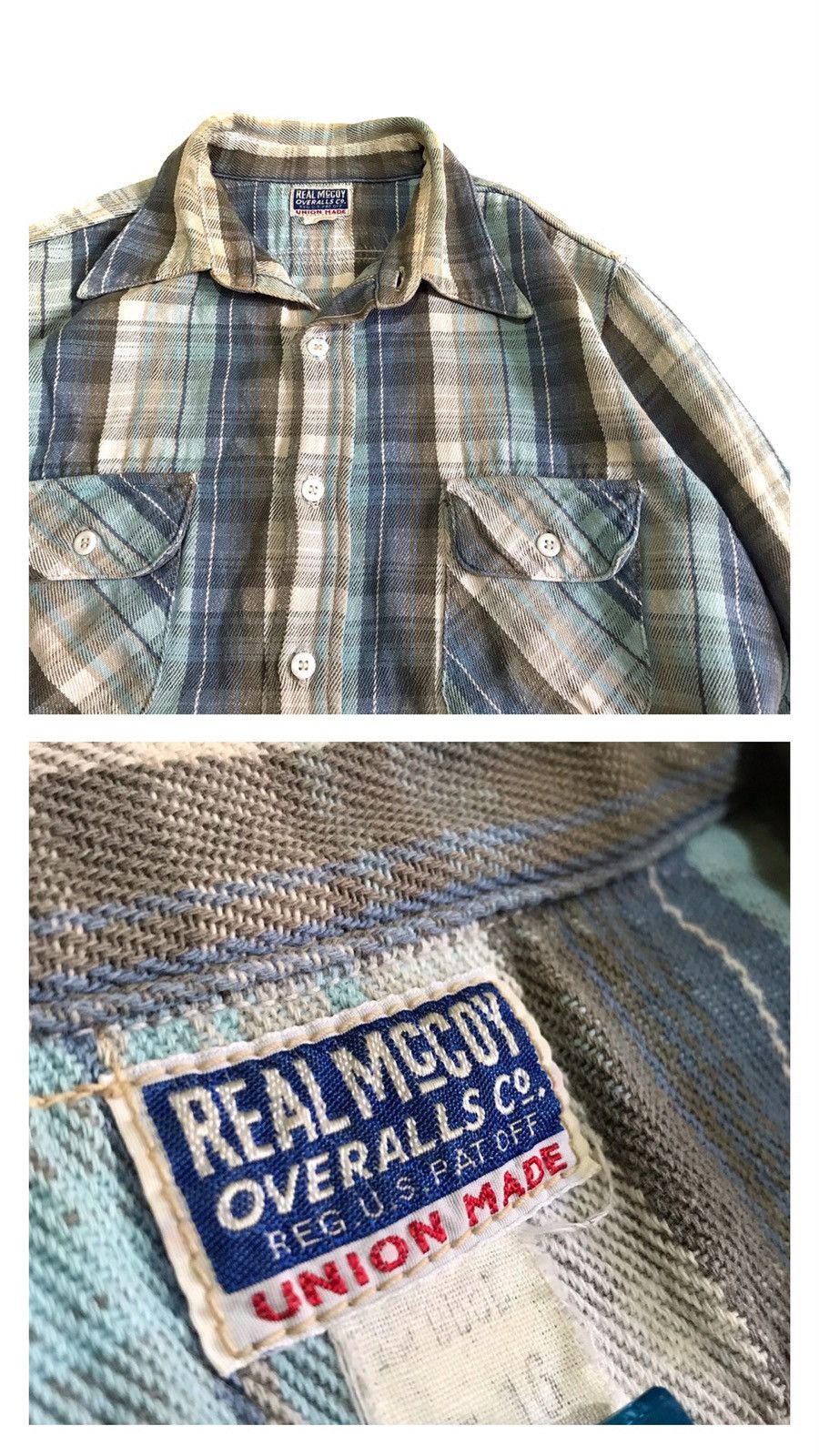 The Real McCoy's The Real McCoy's Plaid Flannel Long Sleeved Shirt ...