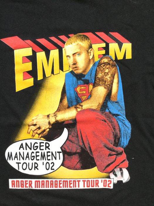 Vintage Rare Eminem Concert T Shirt 2002 Anger Management Tour Superman