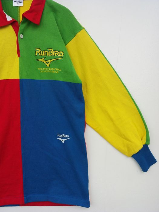 Mizuno Mizuno run bird multicolour & embroidery logo | Grailed