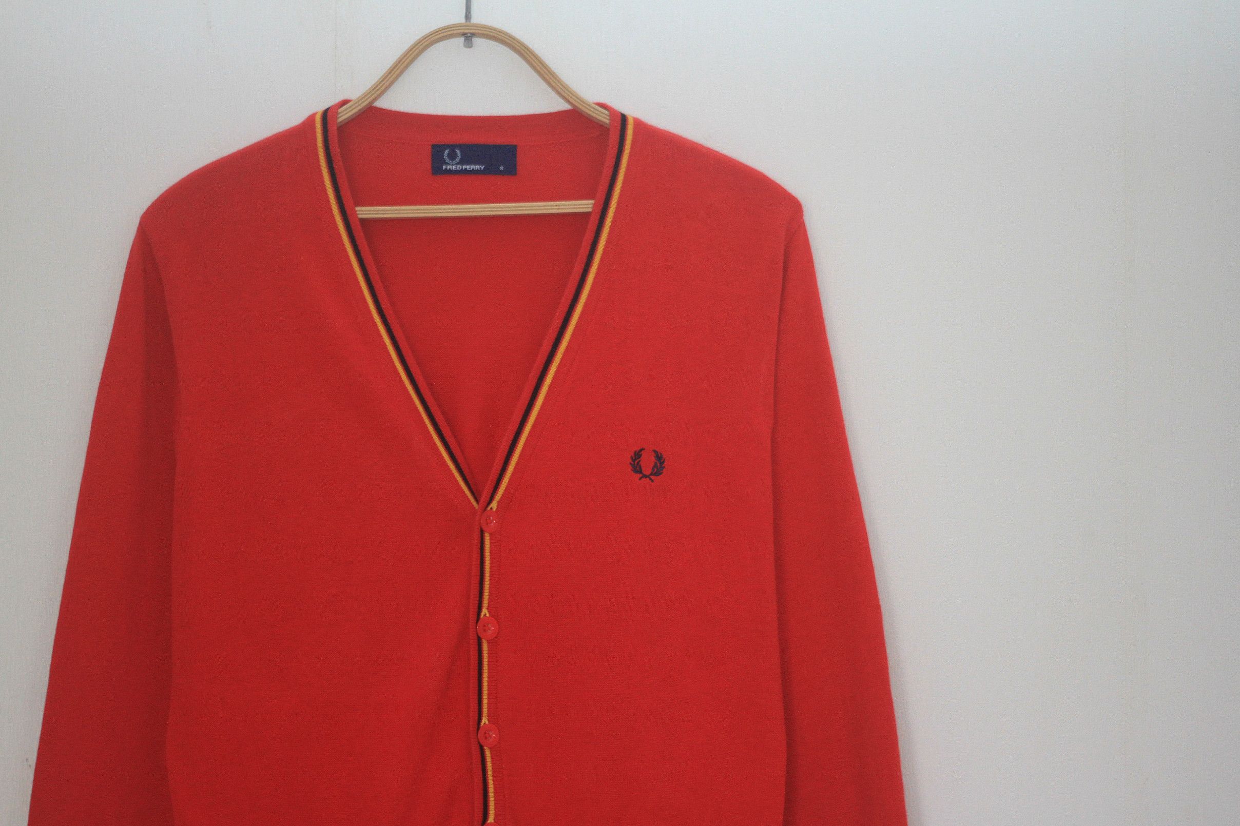 Fred Perry Fred Perry Red Cardigan | Grailed