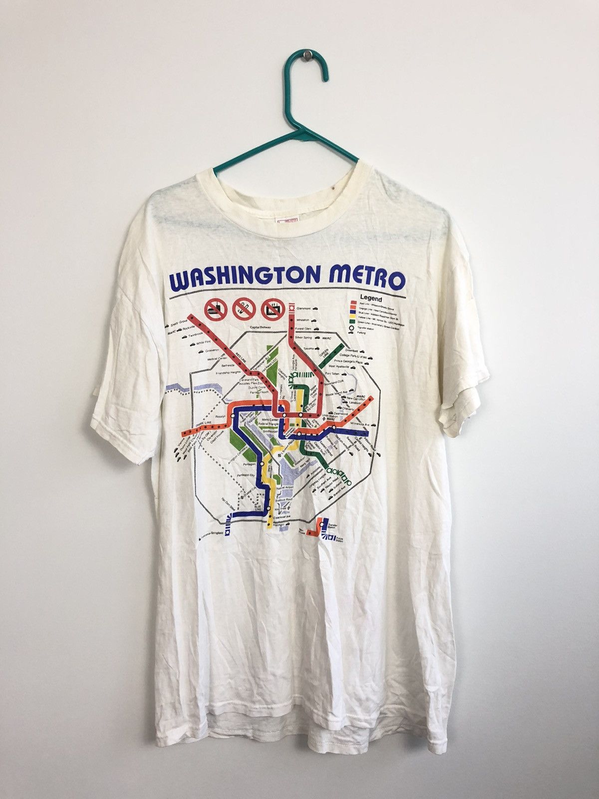 Delta × Vintage 1998 Washington D.C. Metro System Map 90s Garphic T ...