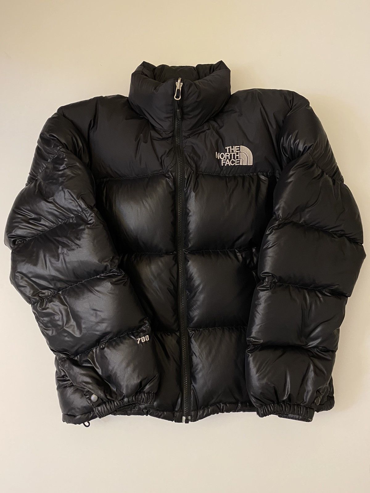 The North Face Vintage The North Face 'Nuptse' Shiny Black 700 | Grailed