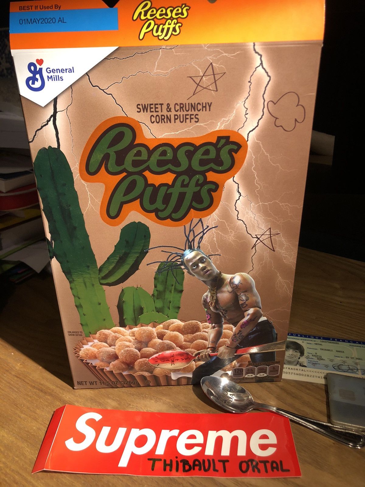 Travis Scott Travis Scott X Reese's Puffs Cereal Box | Grailed