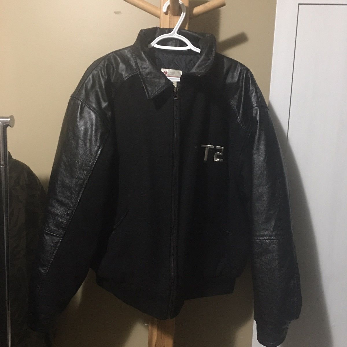 Vintage 1991 Terminator 2 Cast and Crew Leather Wool Jacket Vintage ...