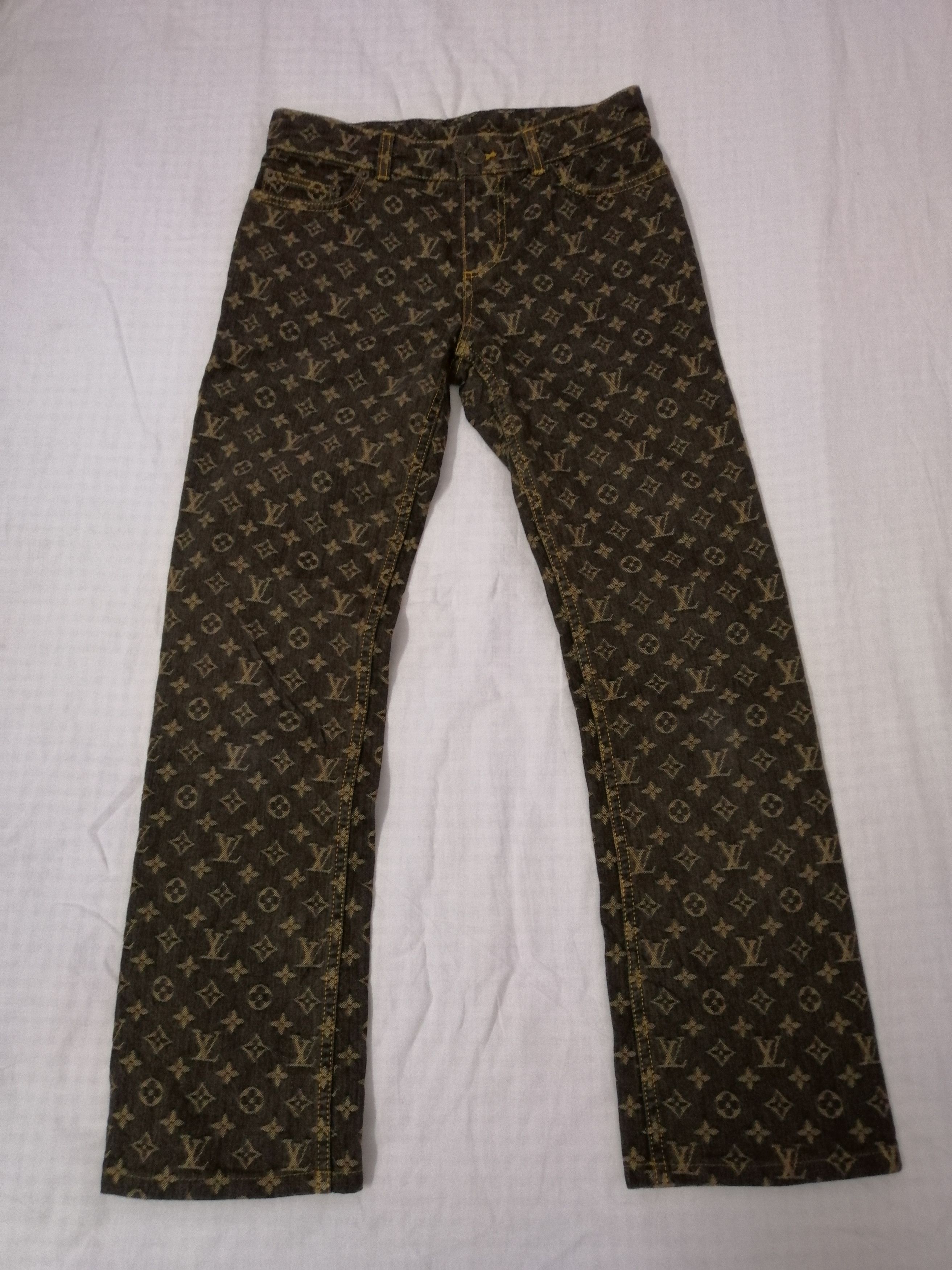 Louis Vuitton Lv Monogram Denim Jeans | Grailed