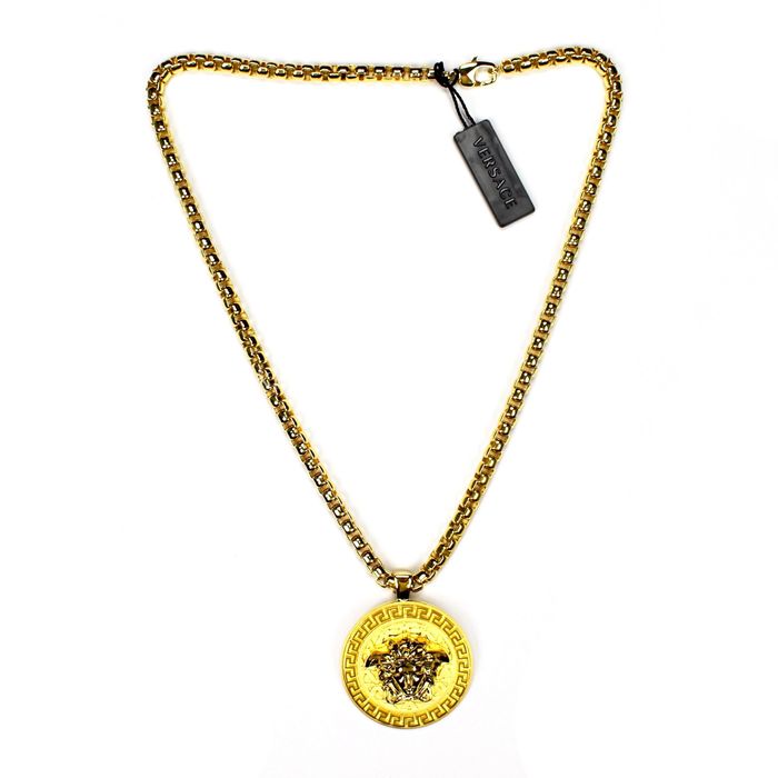 Versace Iconic Large Gold Medusa Logo Chain Necklace DS | Grailed