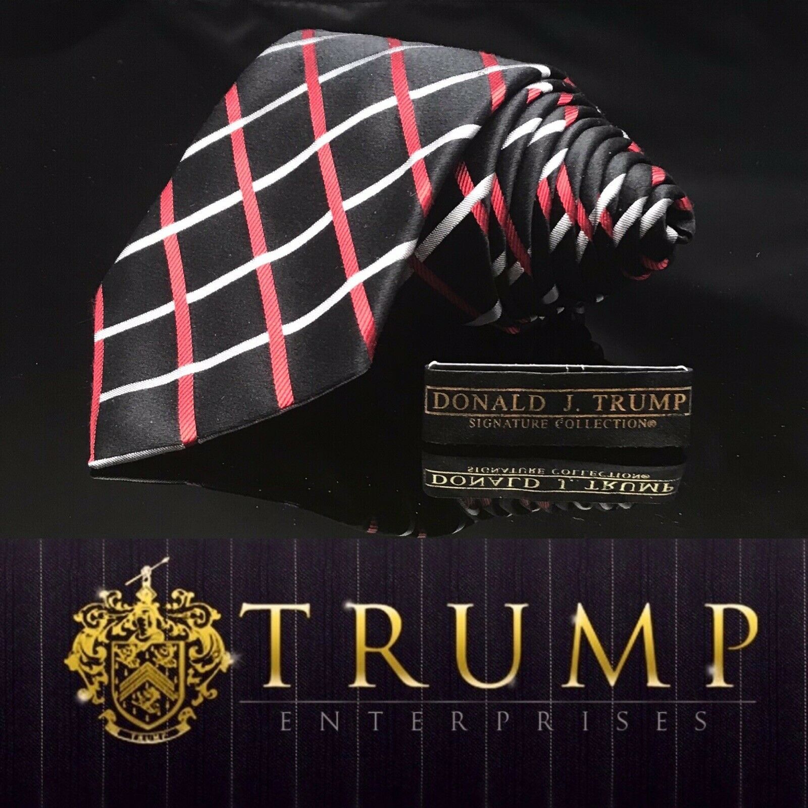 Donald Trump DONALD TRUMP~ SIGNATURE COLLECTION Red Black TIE | Grailed