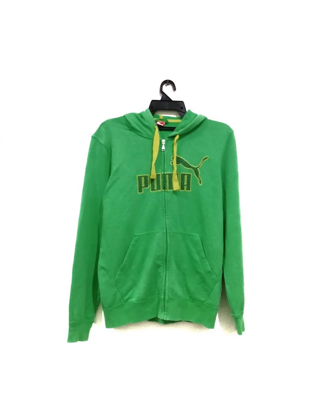 Puma Puma Embroided Green Hoodie | Grailed