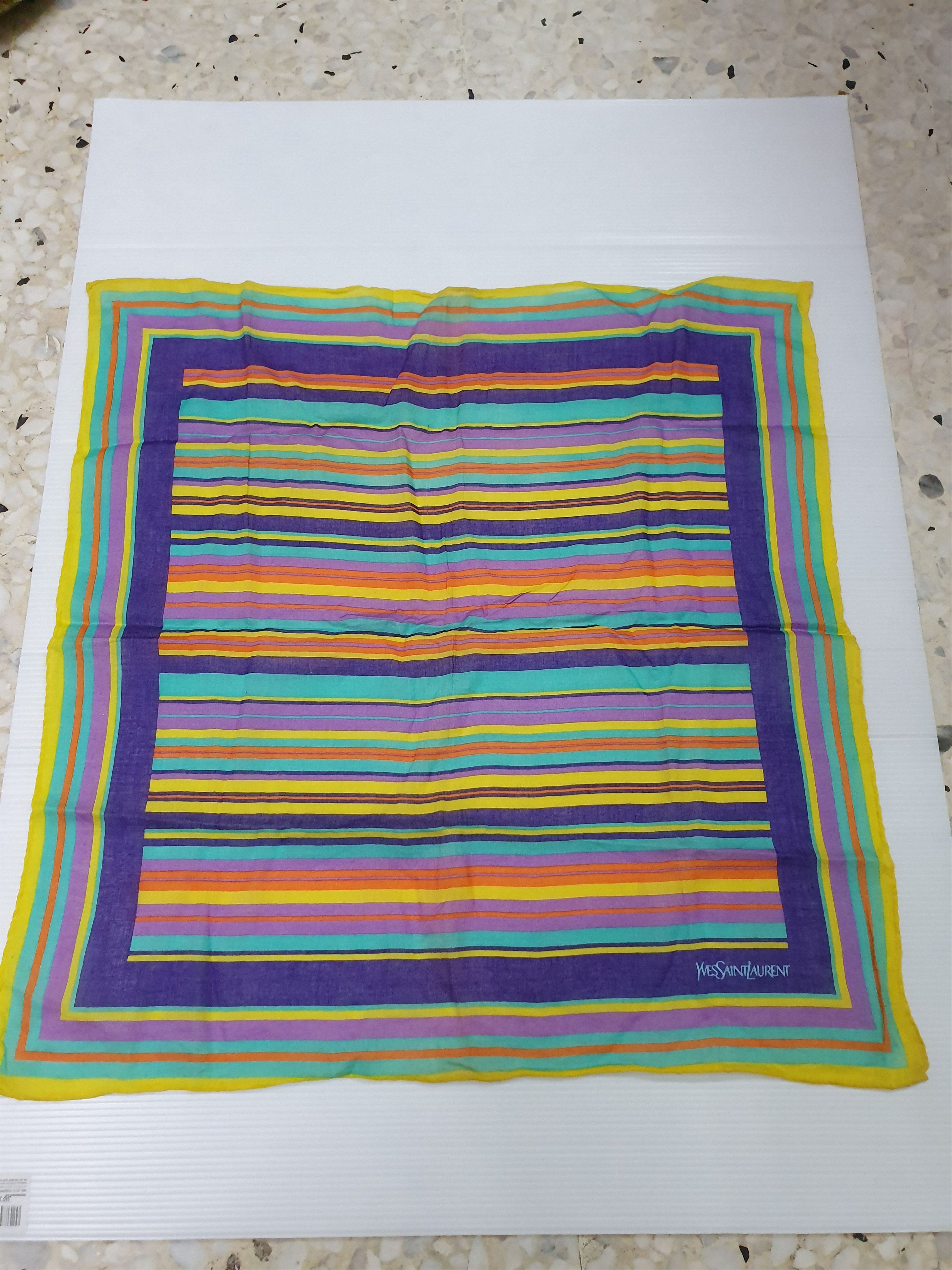 Yves Saint Laurent YSL Handky Bandana Colorful Stripes | Grailed