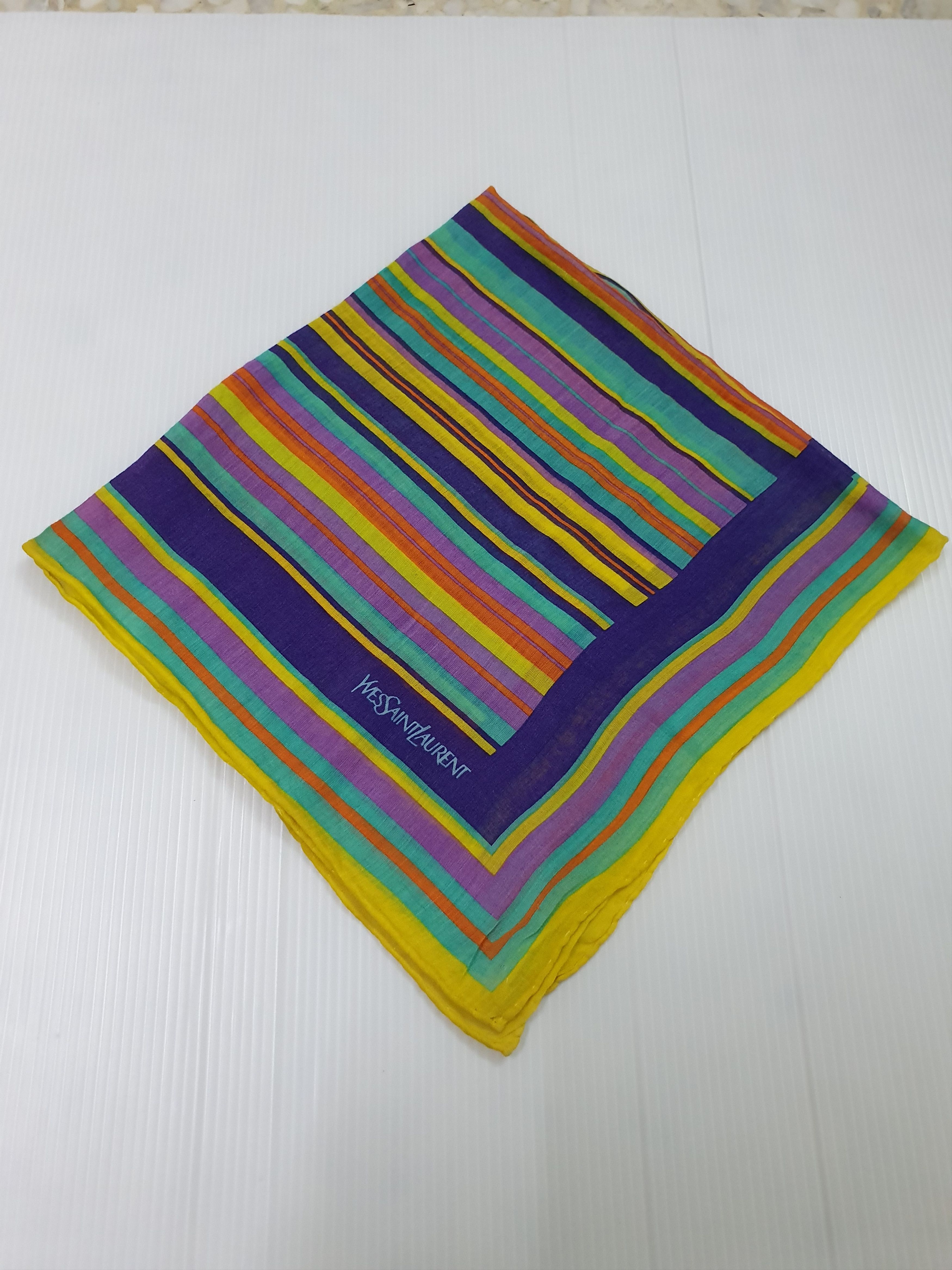 Yves Saint Laurent YSL Handky Bandana Colorful Stripes | Grailed