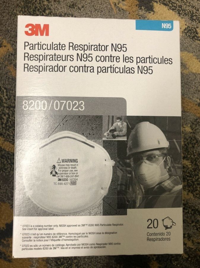 3m 3M N95 Mask 8200 One Box of 20 PC | Grailed