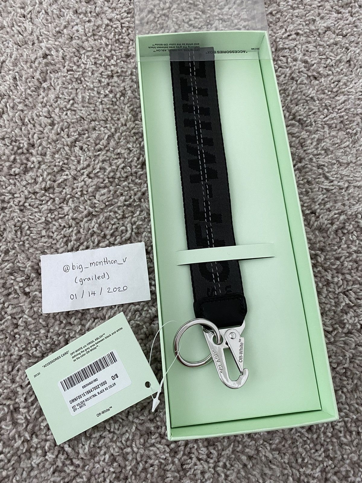 Off-White Off-White Black Industrial Logo Keychain | Grailed