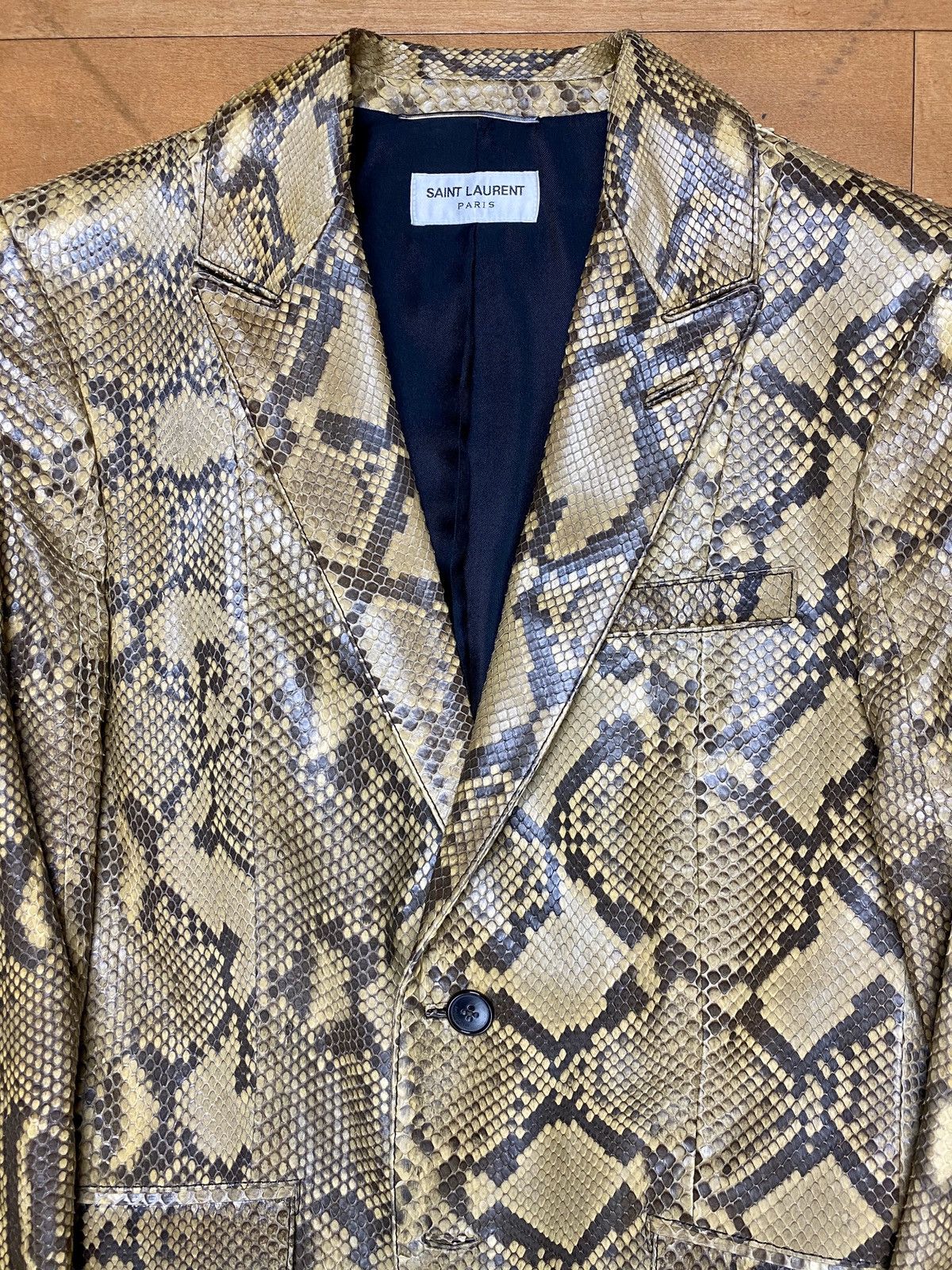 Saint Laurent Paris Hedi Slimane x Saint Laurent Paris Python Jacket ...