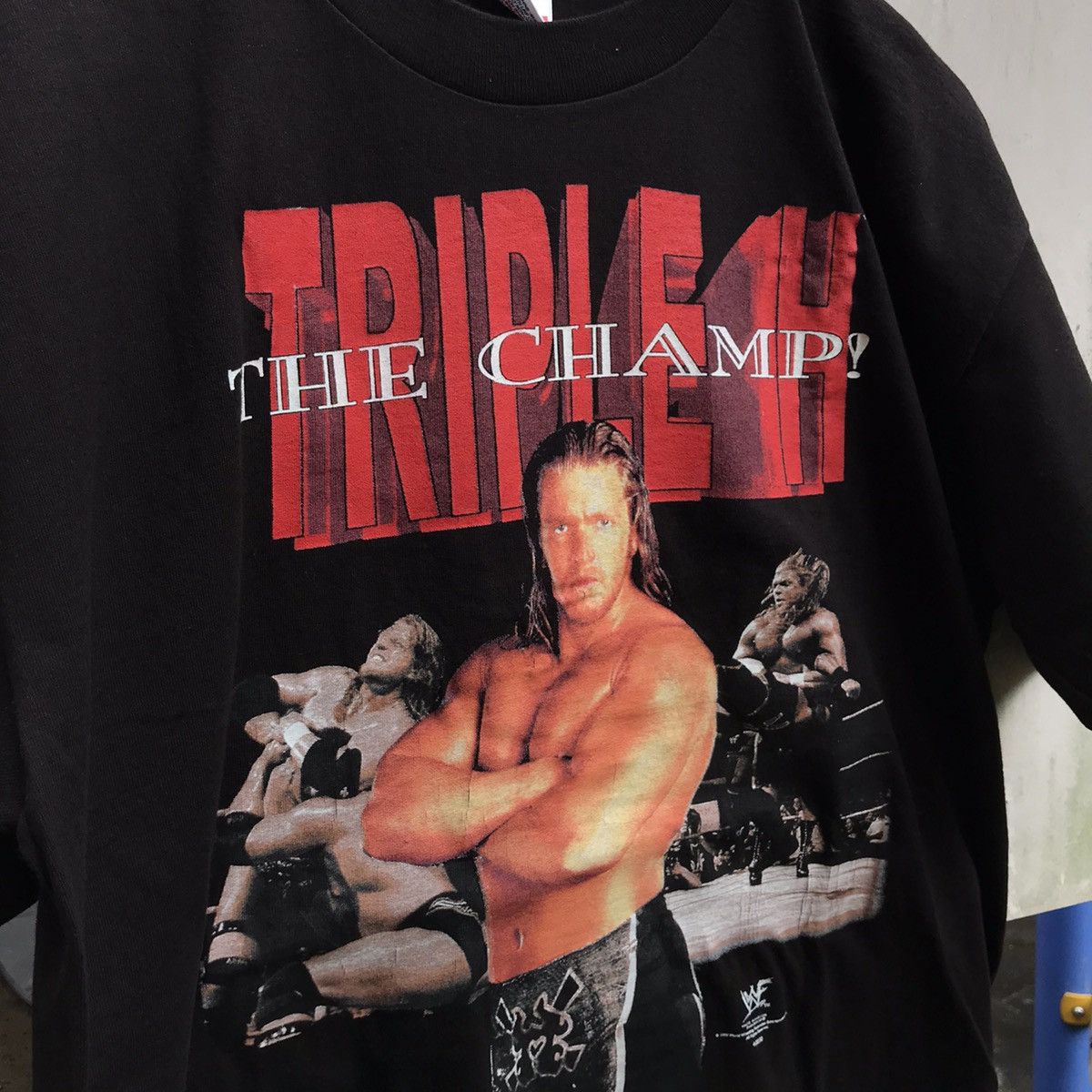 Vintage Rare! Vintage 1999 NOS wwf triple H tee | Grailed